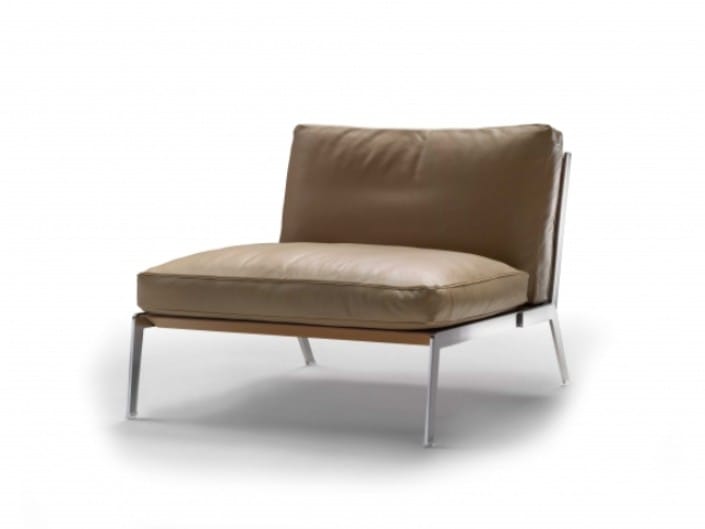 Poltrona sfoderabile in pelle HAPPY - Flexform - Edilportale