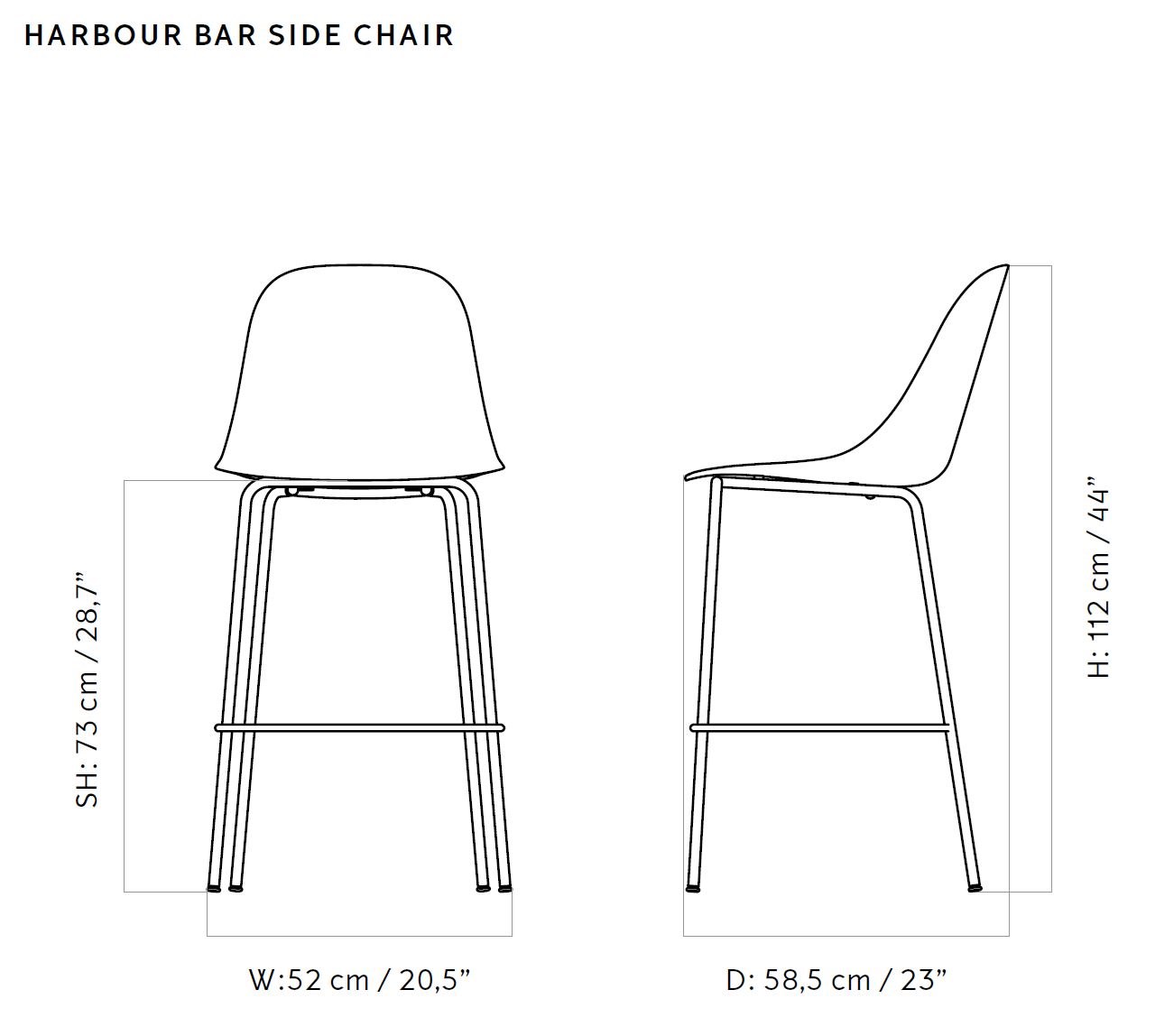 HARBOUR SIDE COUNTER/BAR CHAIR Banqueta para bar estofada com encosto ...