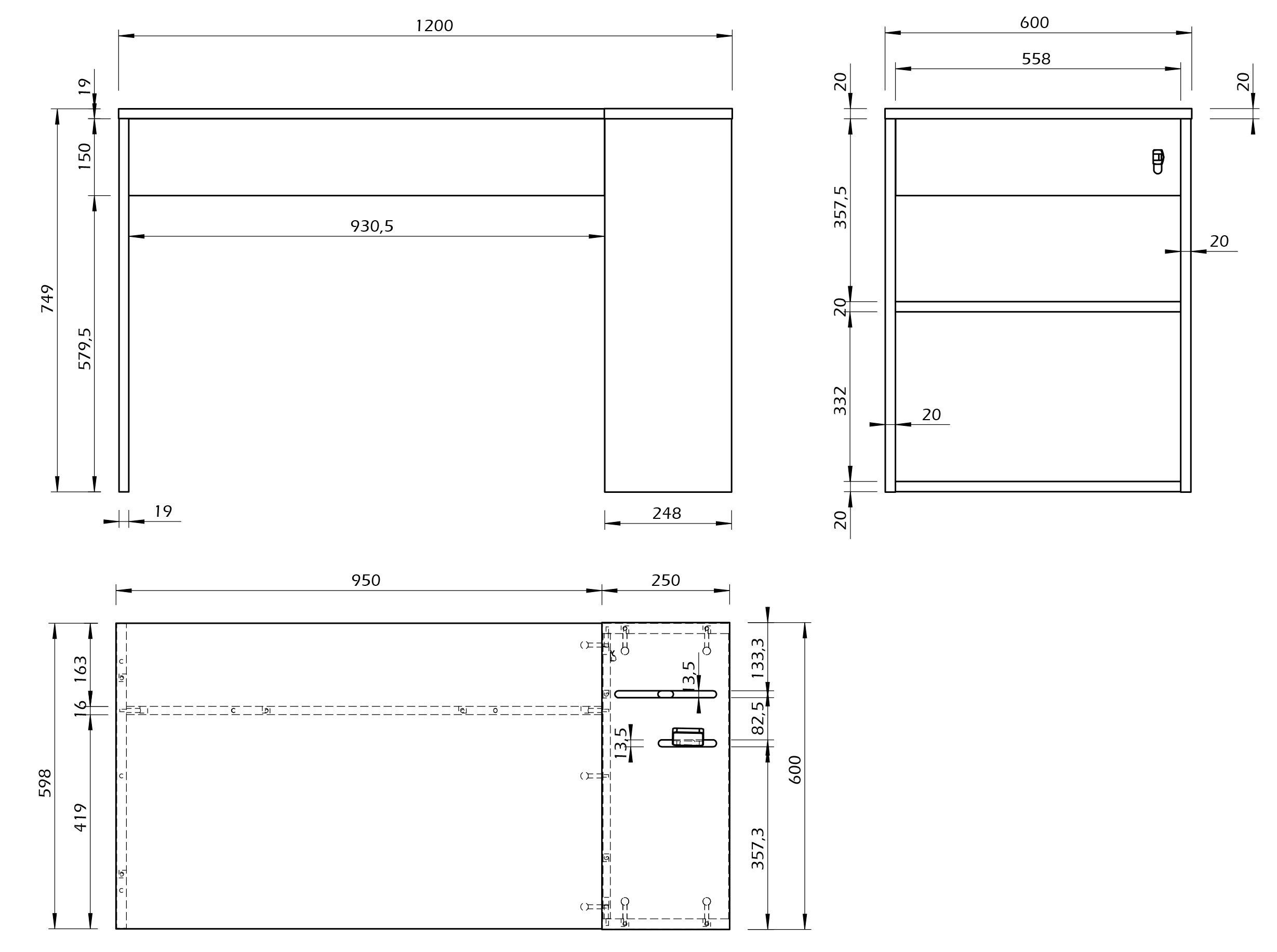 HARBOUR Writing desk By TemaHome