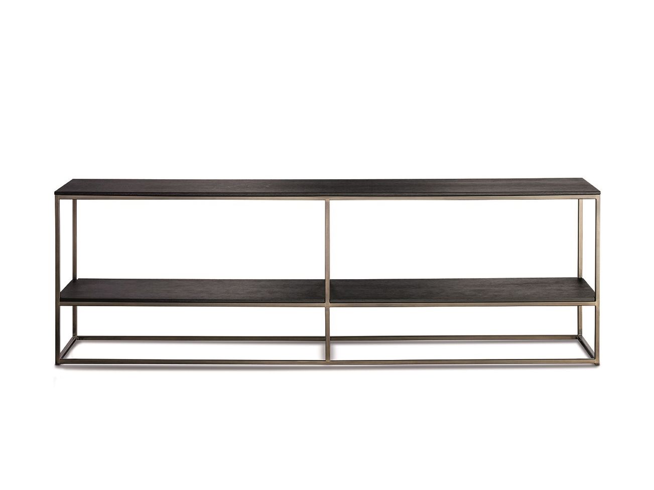 HARDY | Console table with shelving Rectangular wooden console table ...