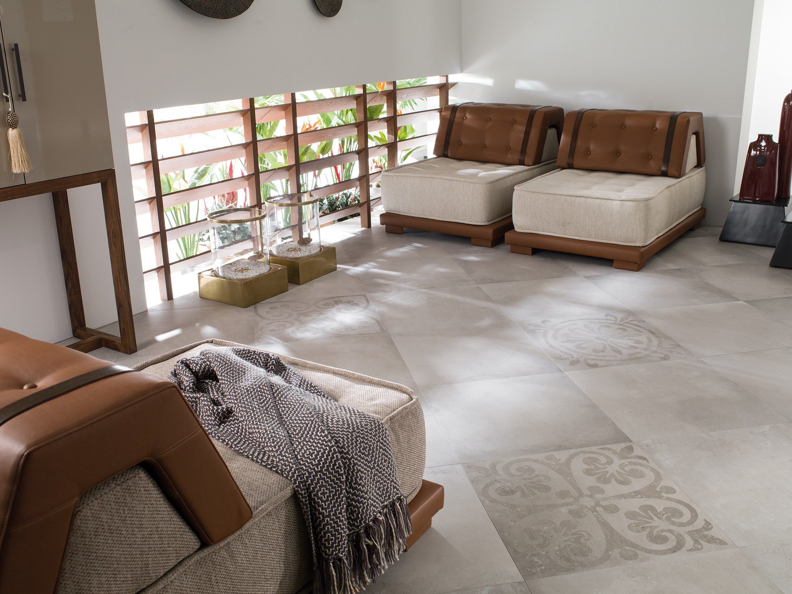 Porcelain stoneware wall/floor tiles with concrete effect HARLEM ACERO ...