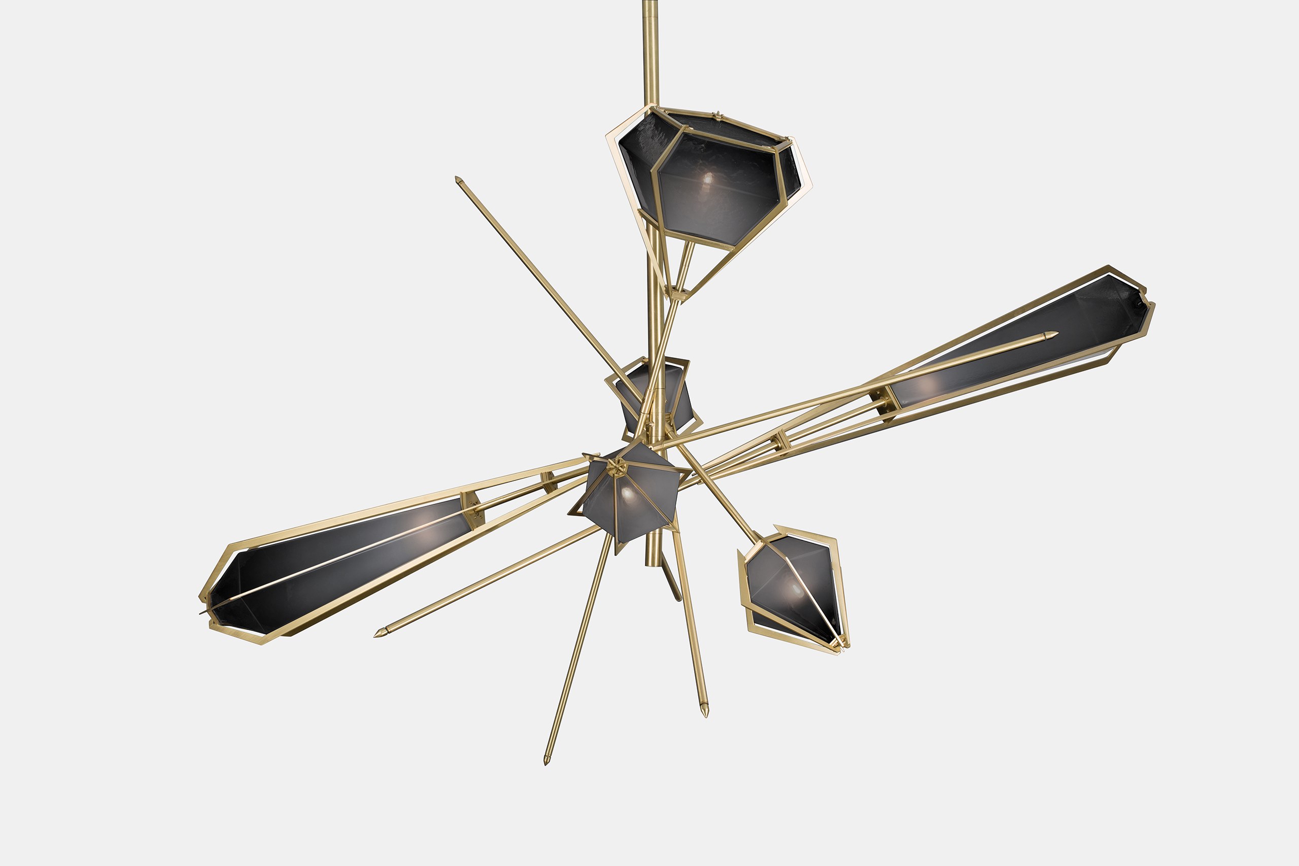HARLOW | Glass and steel pendant lamp By GABRIEL SCOTT