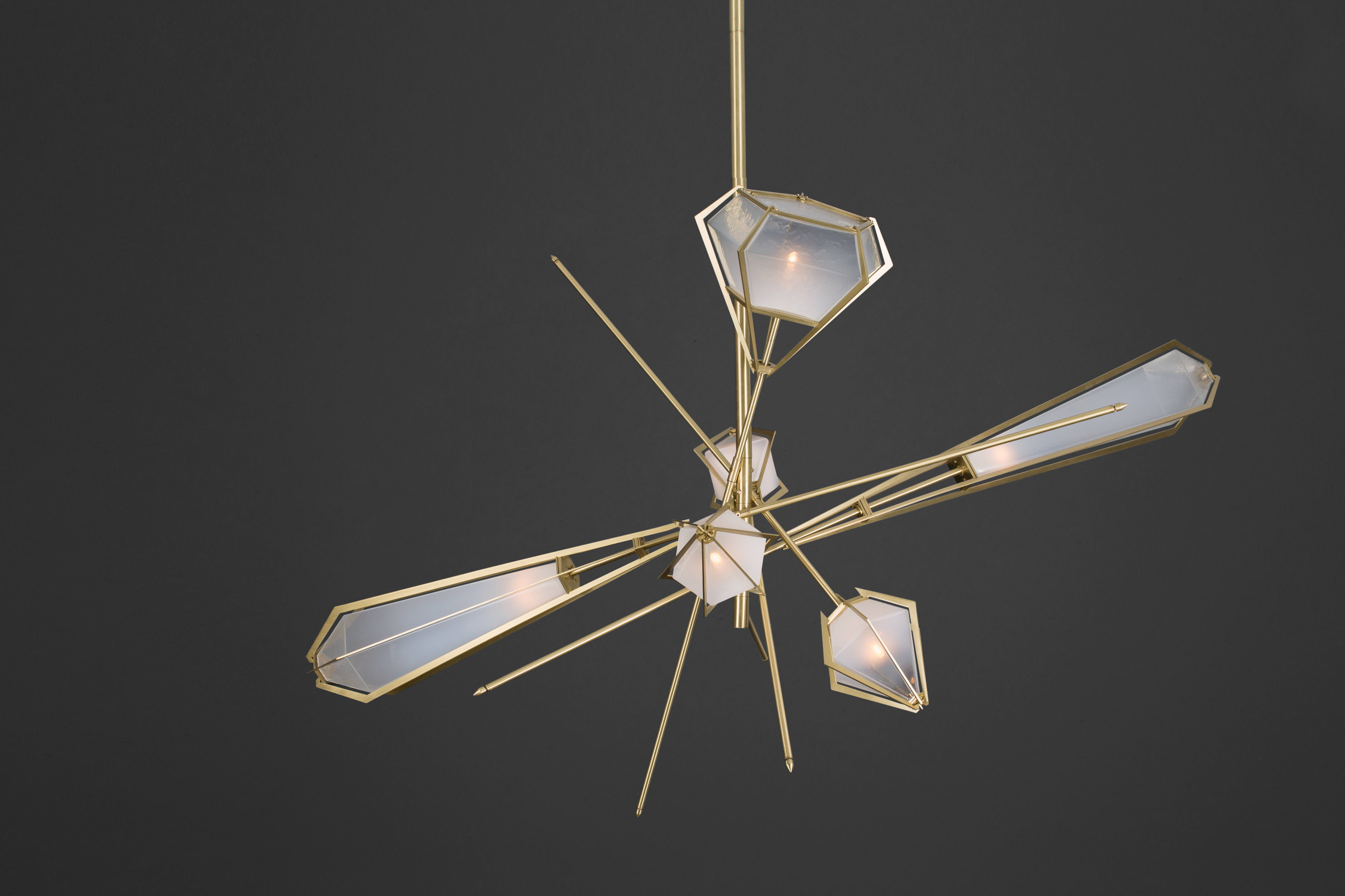HARLOW | Glass and steel pendant lamp Harlow Collection By GABRIEL SCOTT