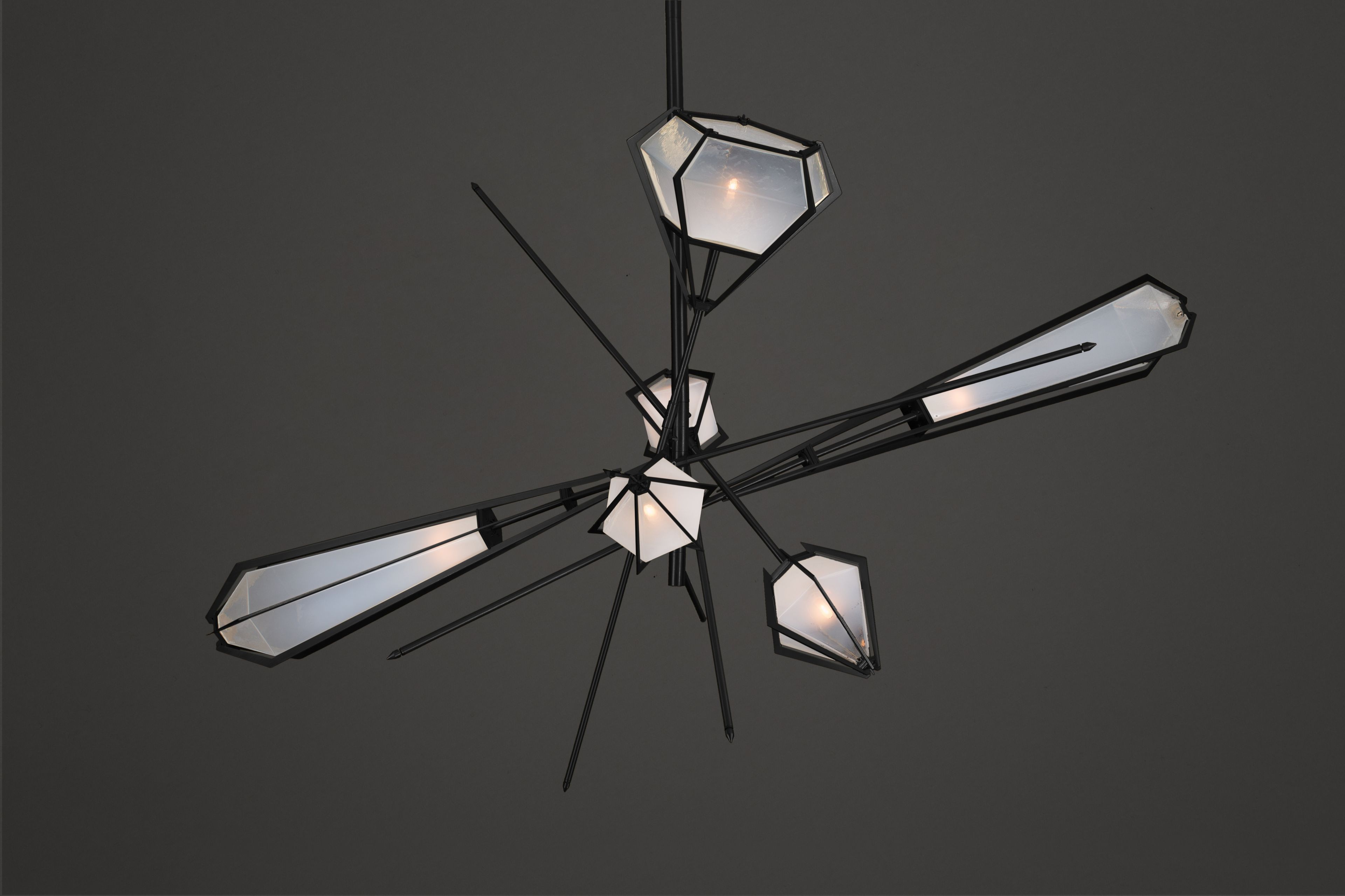 HARLOW | Glass and steel pendant lamp Harlow Collection By GABRIEL SCOTT
