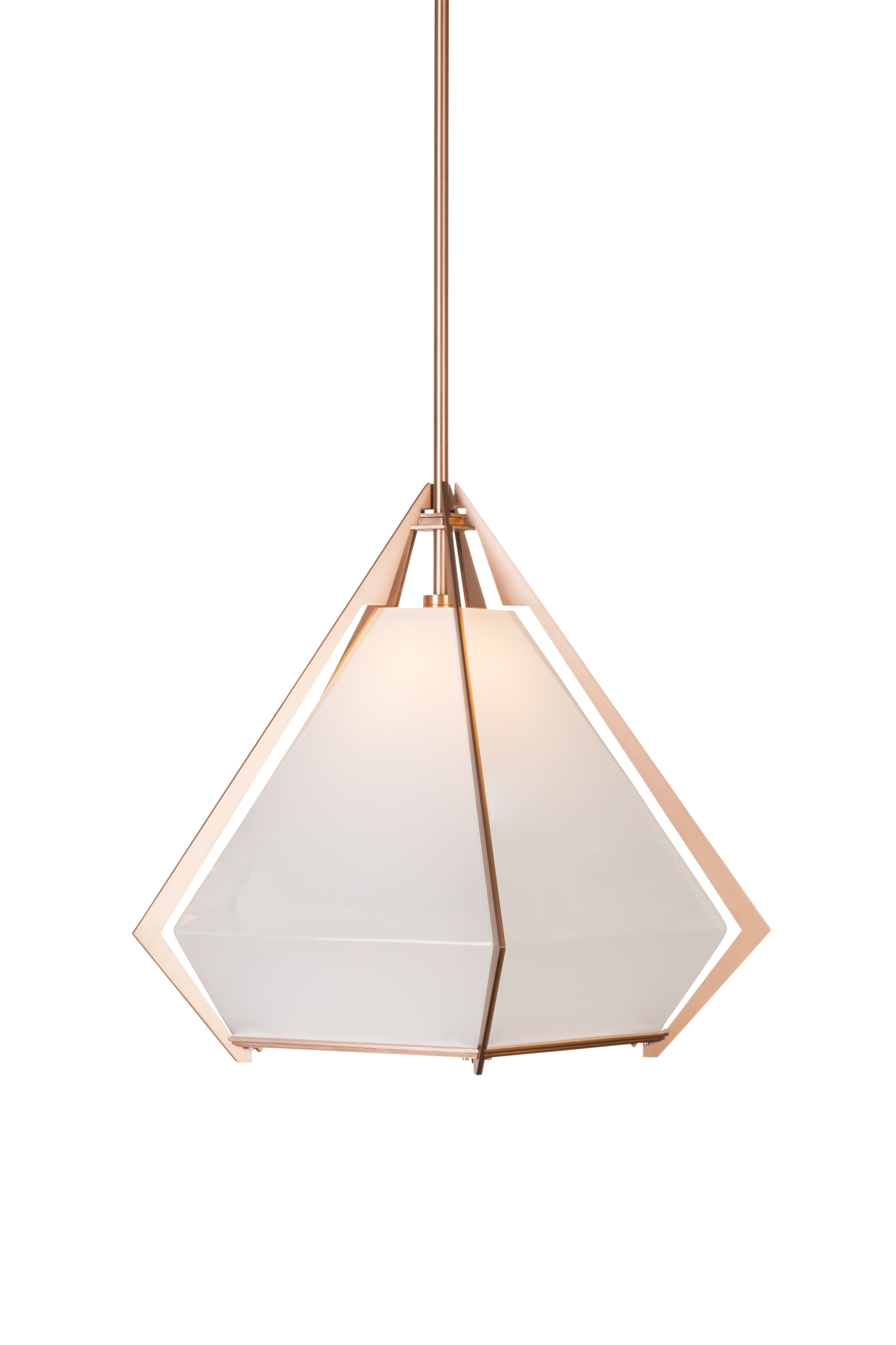 HARLOW LED glass and steel pendant lamp By GABRIEL SCOTT
