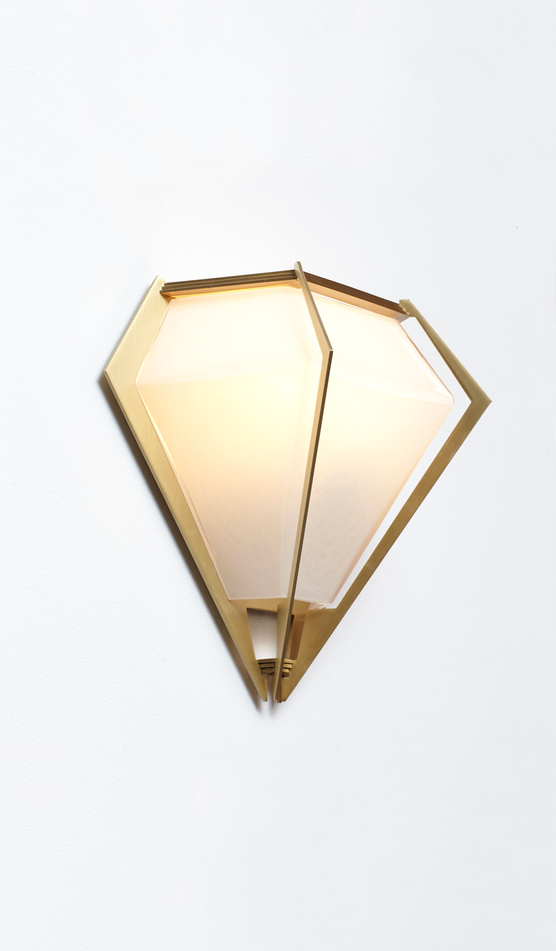 HARLOW LED glass and steel wall light By GABRIEL SCOTT