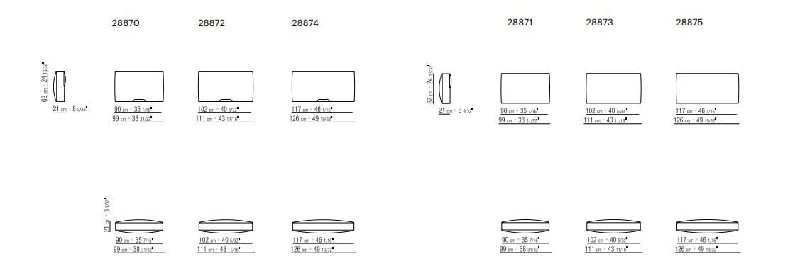 HARPER | Sofa with chaise longue Harper Collection By Flexform design ...