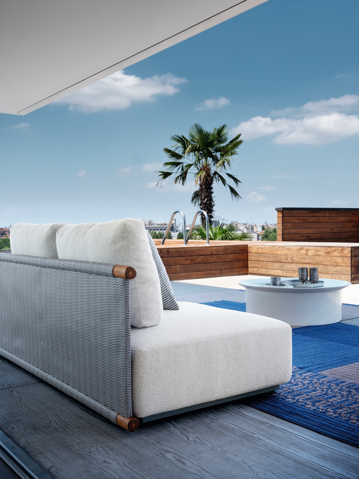 HASHI | Garden sofa Modular fabric garden sofa By Gervasoni | design ...