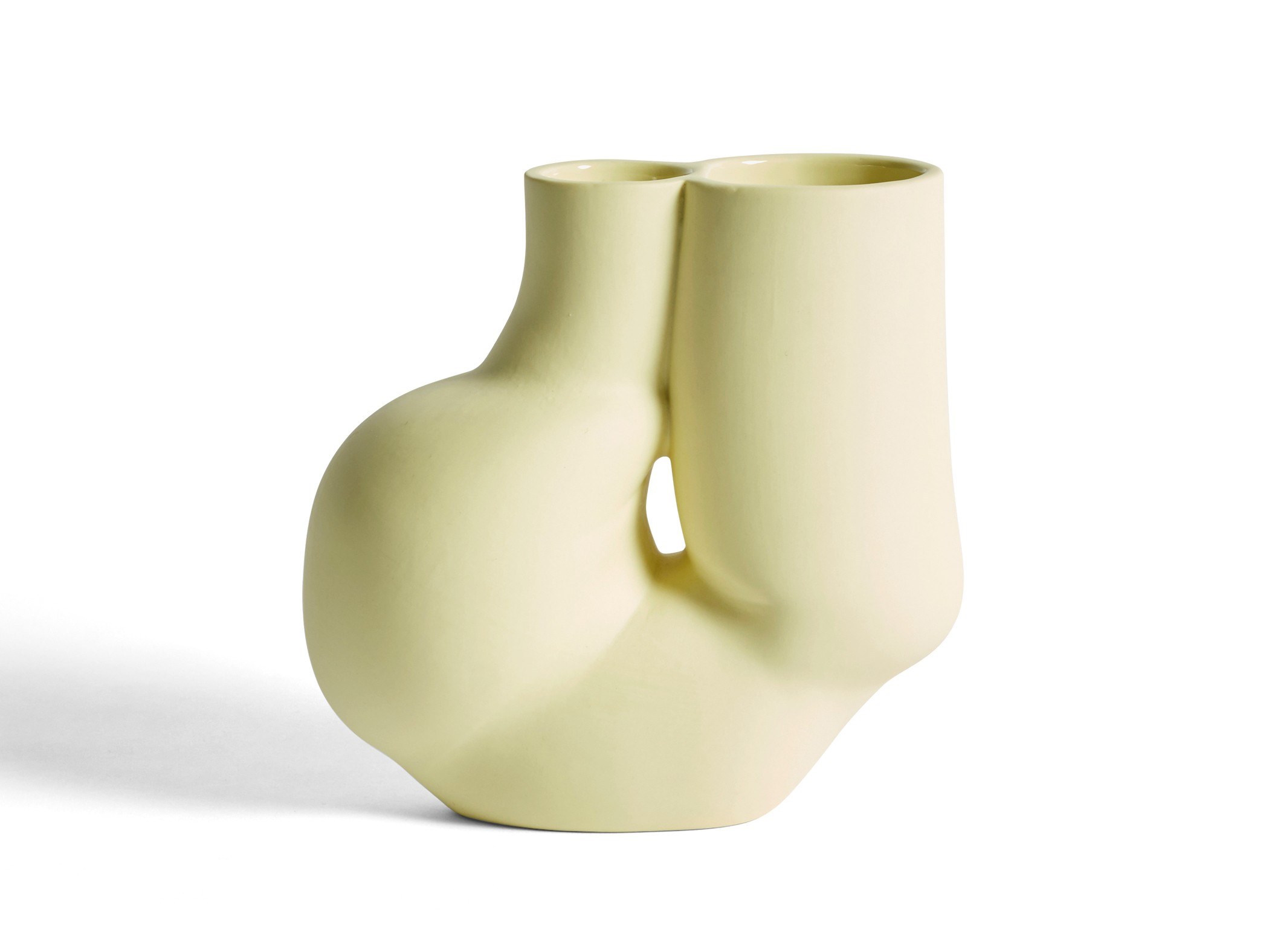 HAY - W&S VASE CHUBBY SOFT YELLOW Porcelain stoneware vase By In Stock ...