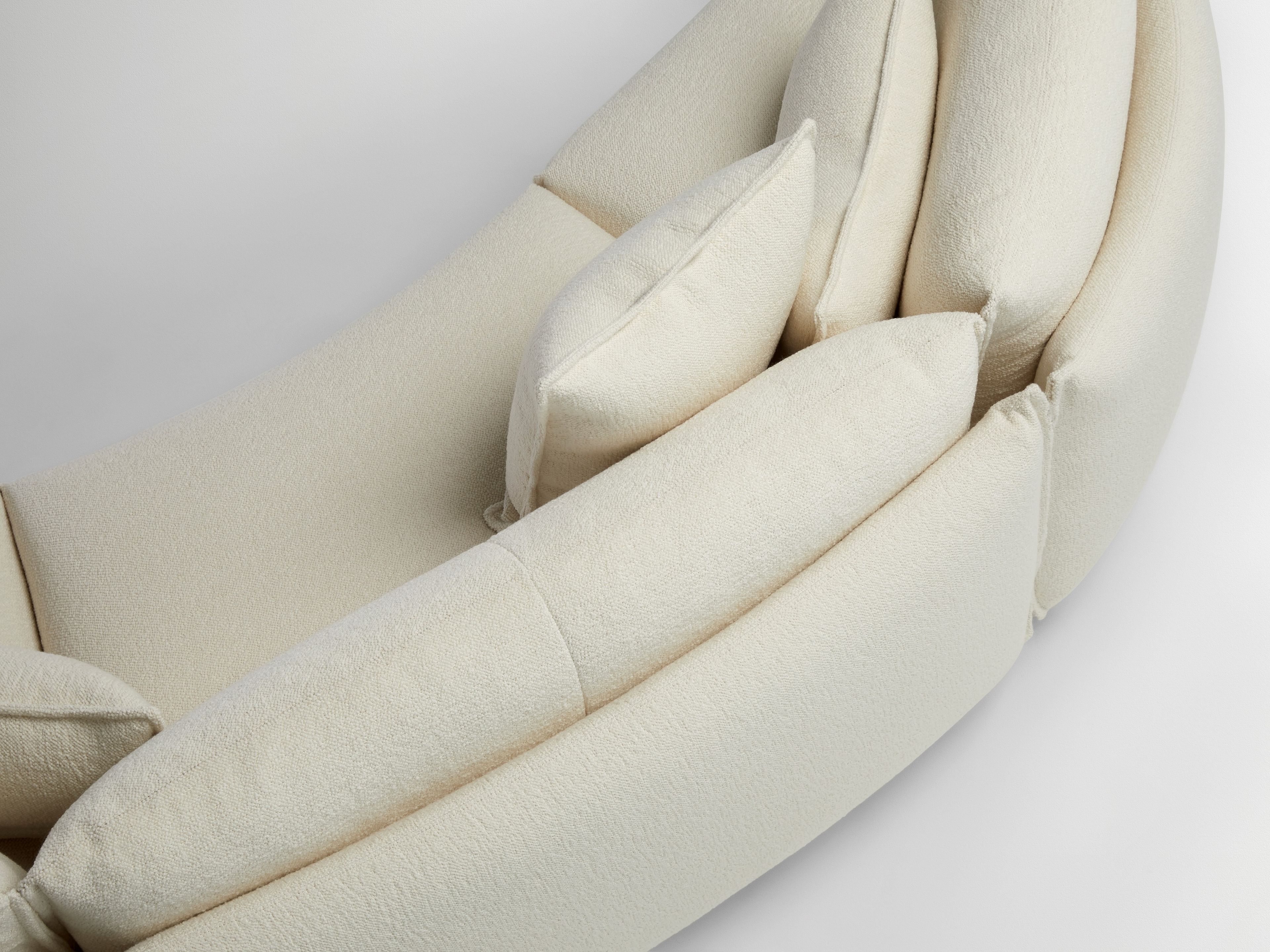 HEARTH CLASSIC | Curved sofa 3 seater curved fabric sofa By Ross Gardam