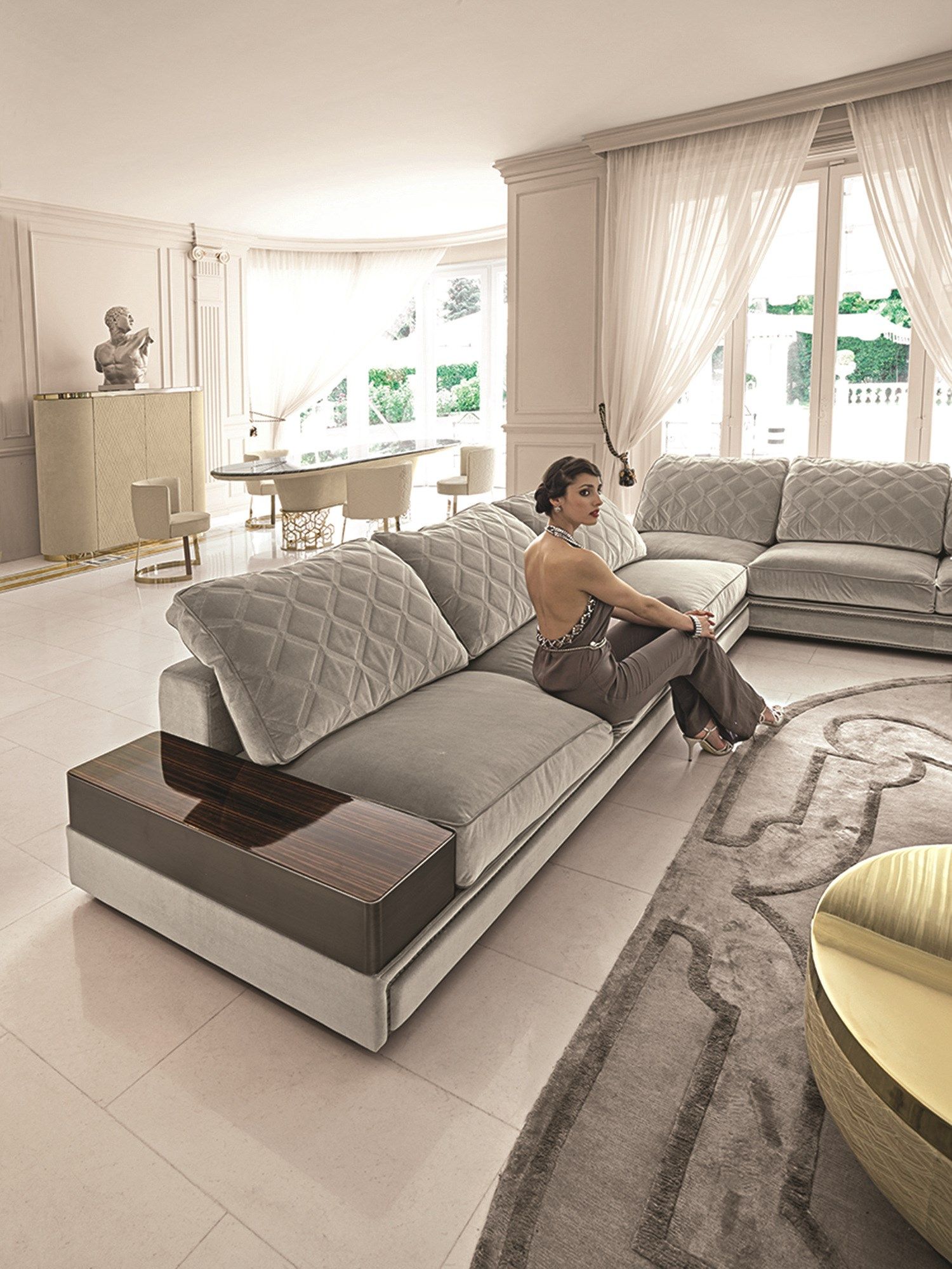 HELMUT | Sectional sofa Loveluxe Collection By Longhi design Giuseppe ...