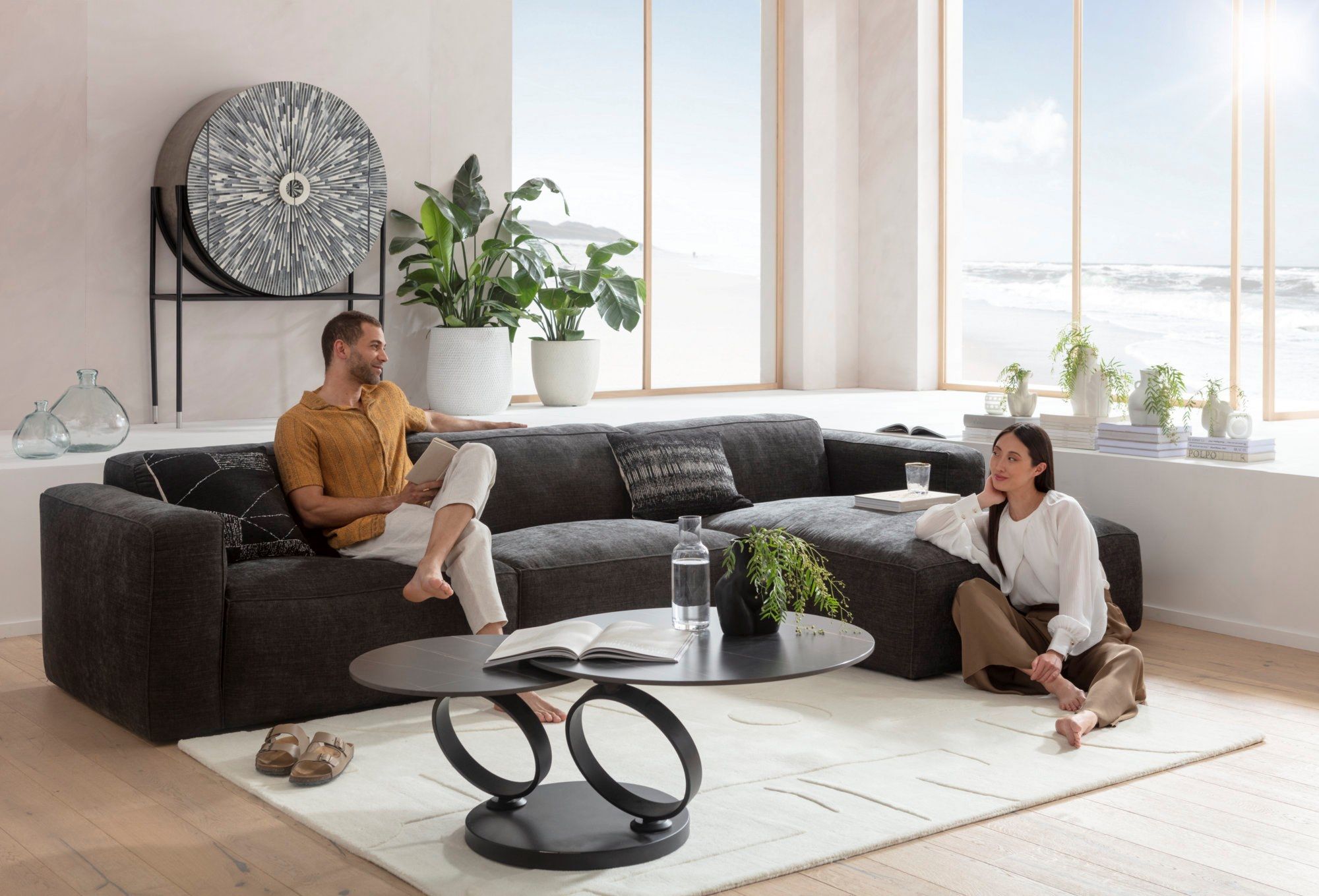 HENRY | Corner sofa Corner fabric sofa By KARE Design