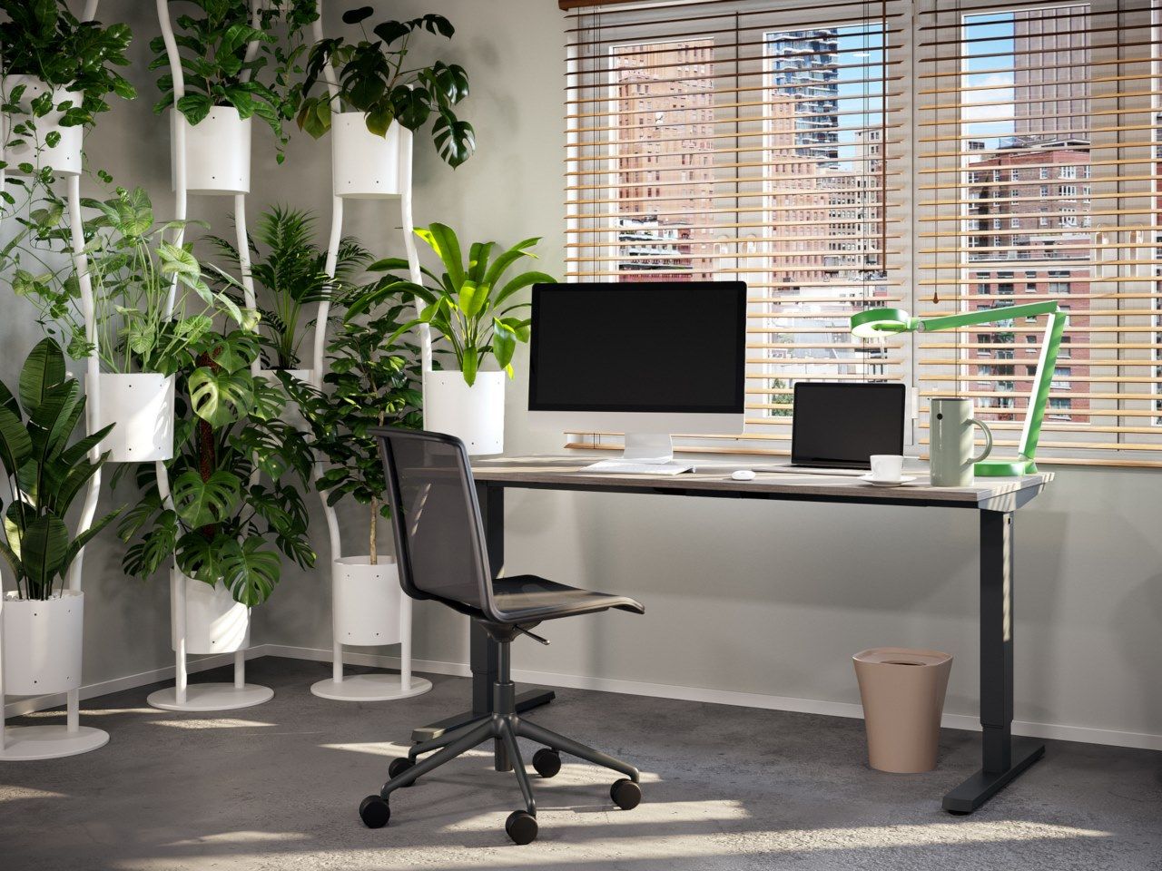 HERO PLUS Height-adjustable swivel chair with 5-spoke base By Brunner ...