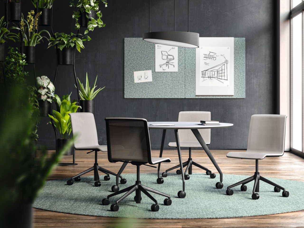 HERO PLUS Height-adjustable swivel chair with 5-spoke base By Brunner | design Brunner Design Team