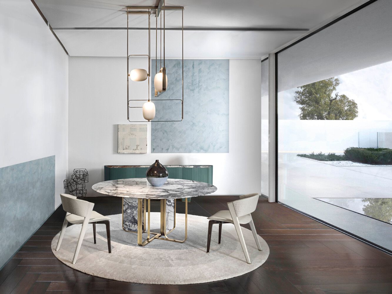 NOVA Round marble dining table By HESSENTIA | Cornelio Cappellini ...