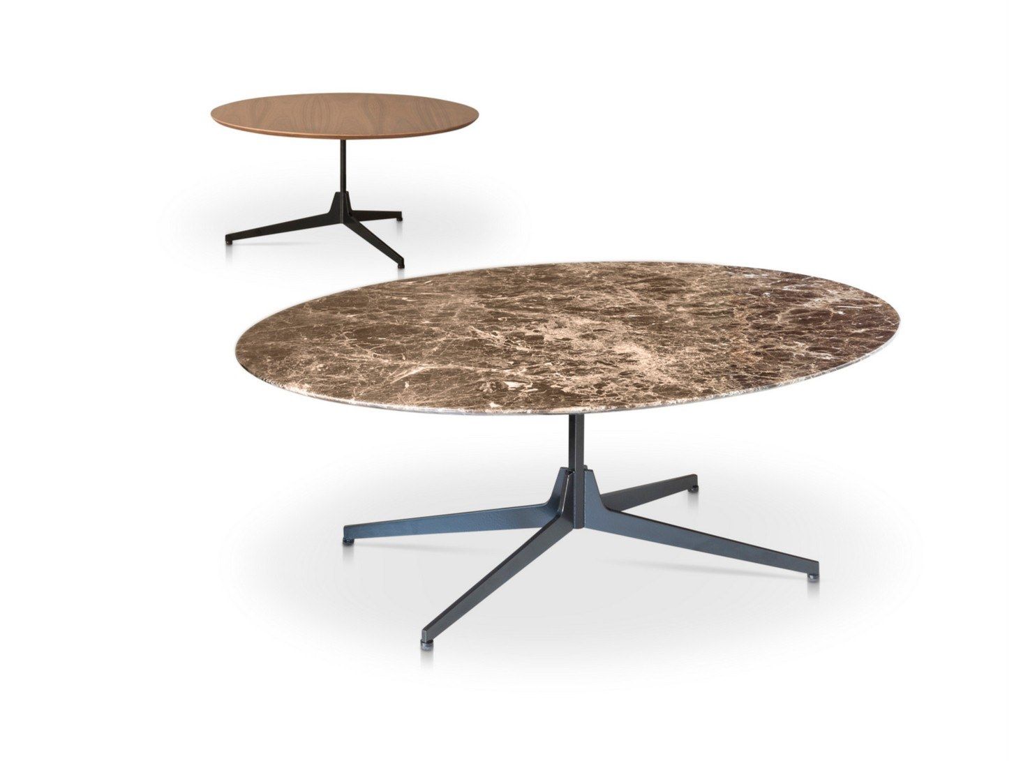 HEXA Low oval marble coffee table By Saba Italia | design Enzo Berti