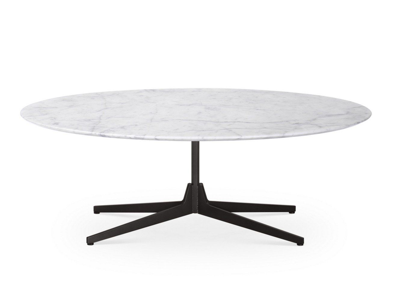 HEXA Low oval marble coffee table By Saba Italia | design Enzo Berti