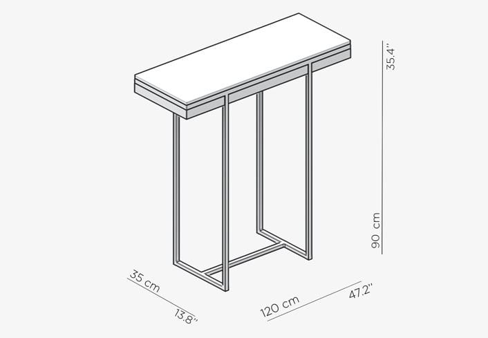 HIDDEN Marble console table By LAGU