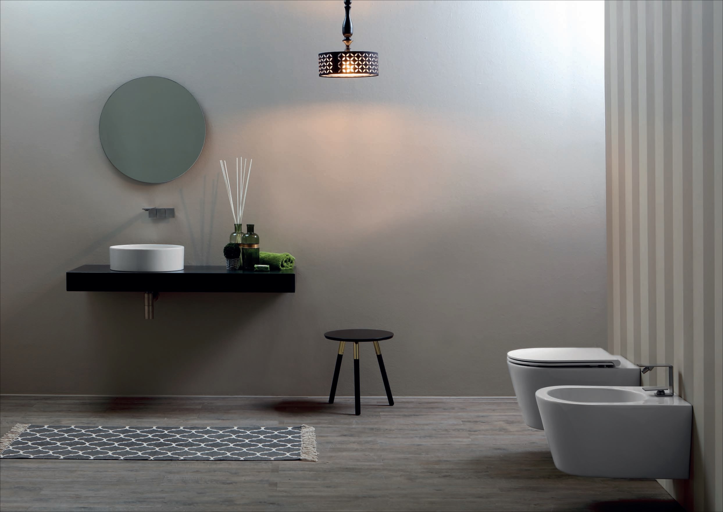 Lavabo da appoggio rotondo in ceramica HIDE - Alice Ceramica - Edilportale