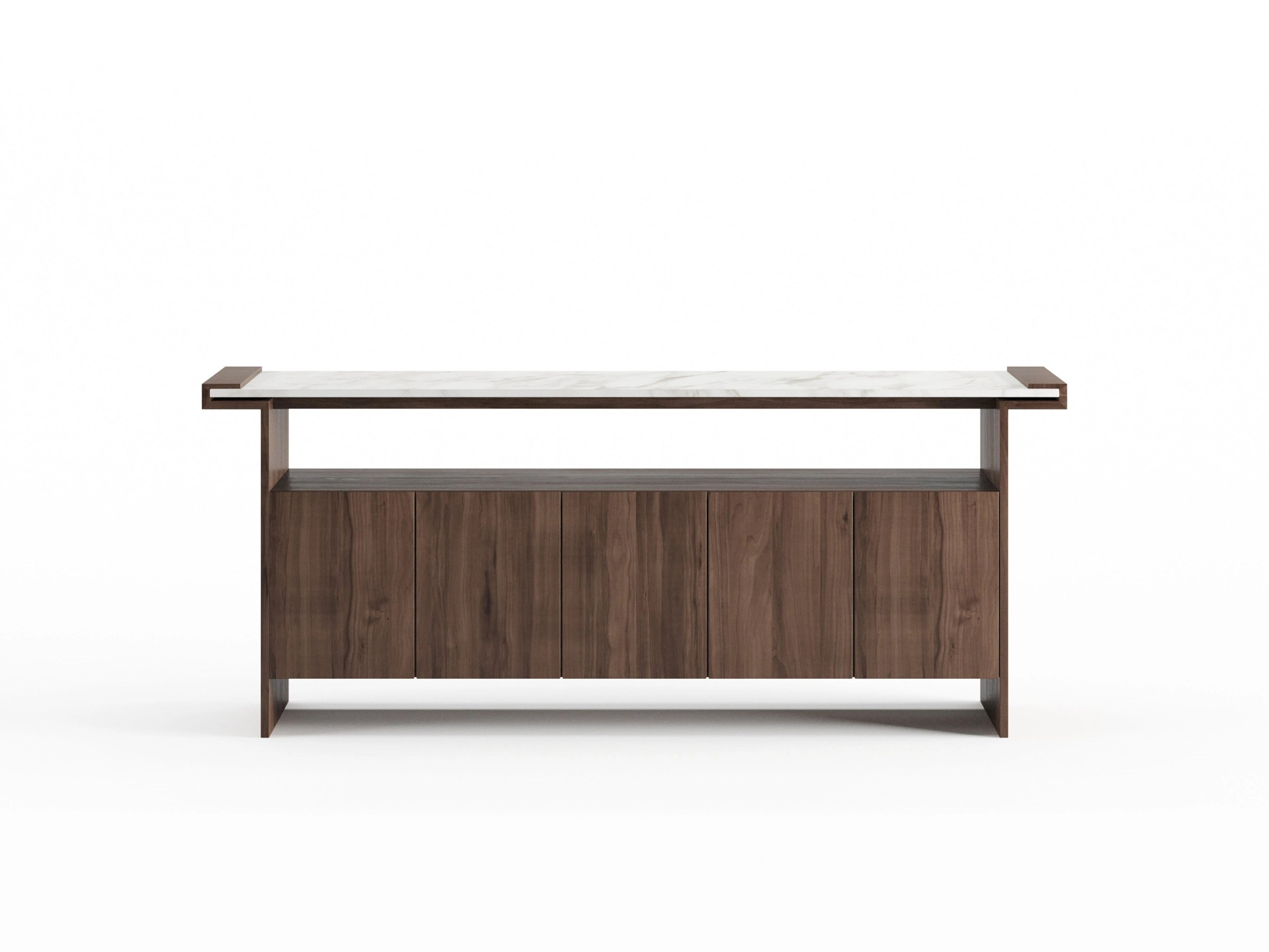 HO.LD Wooden and marble sideboard By DE.CI