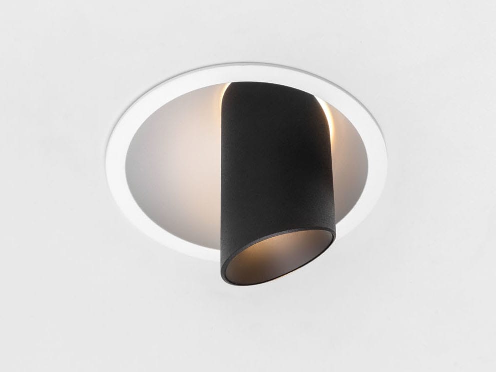 HOLLOW Recessed LED powder coated aluminium spotlight By Modular ...