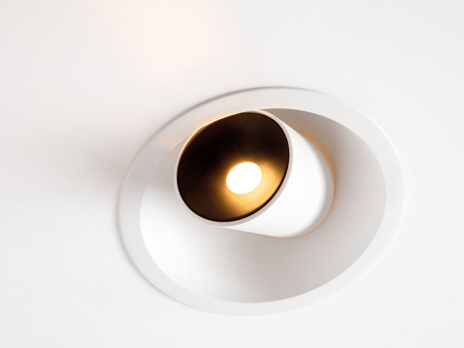 HOLLOW Recessed LED powder coated aluminium spotlight By Modular ...