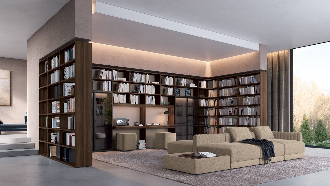 Parete attrezzata con scrittoio HOME WORKING TRENTA By Febal Casa