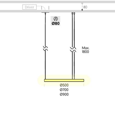 HOOP HORIZONTAL EXTERIOR 吊灯 By ONOK Lighting