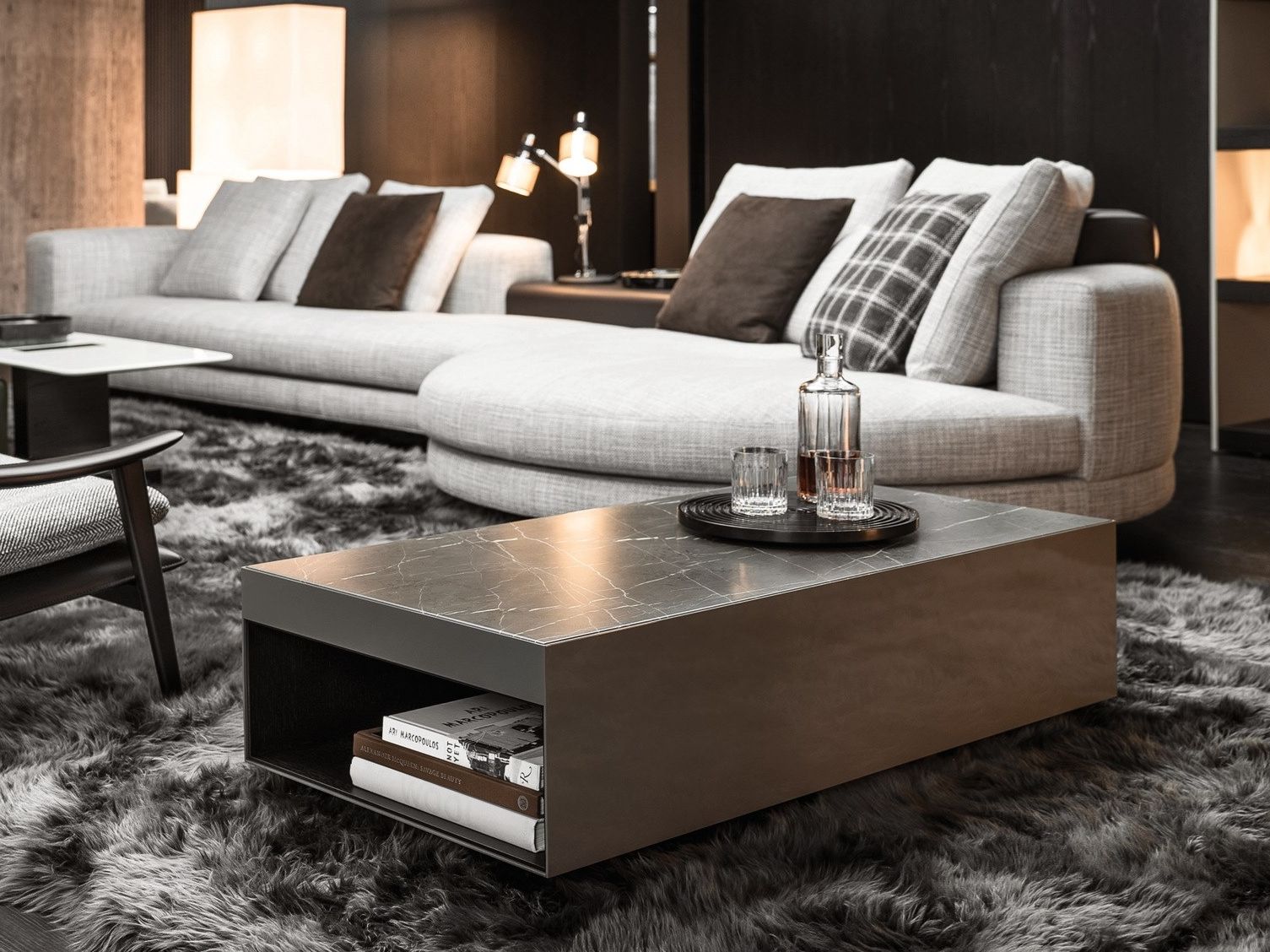 Coffee table for living room HOPE By Minotti design Rodolfo Dordoni