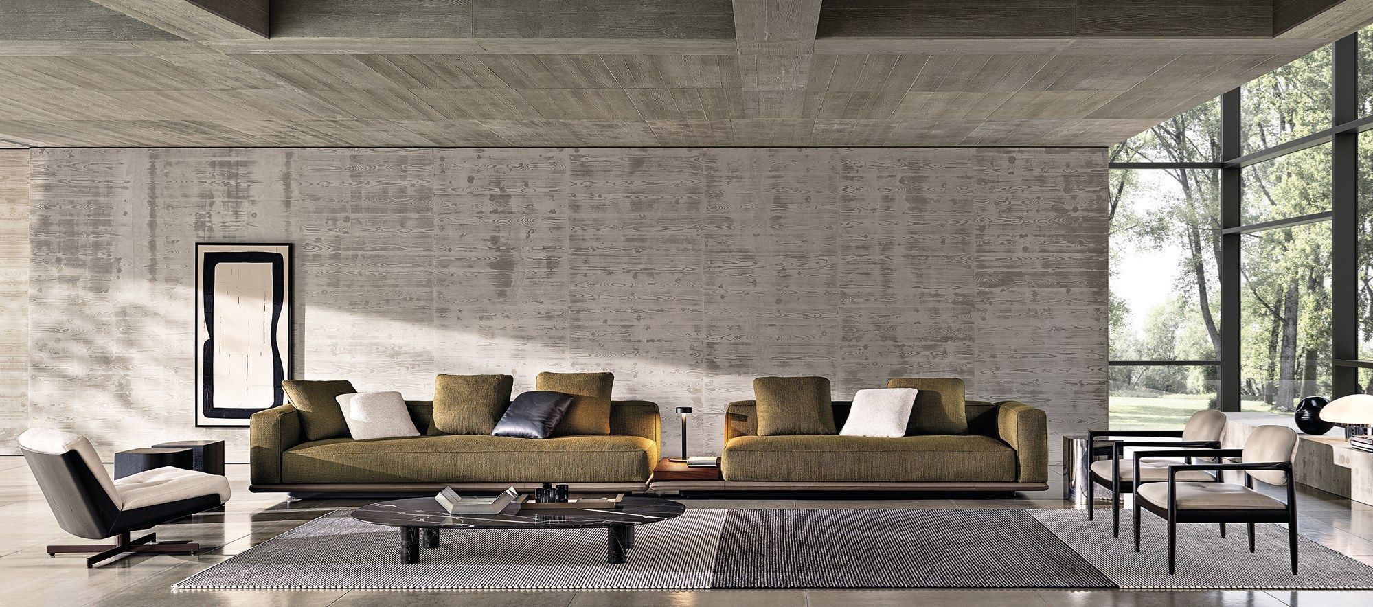 HORIZONTE Sectional fabric sofa By Minotti | design studio mk27