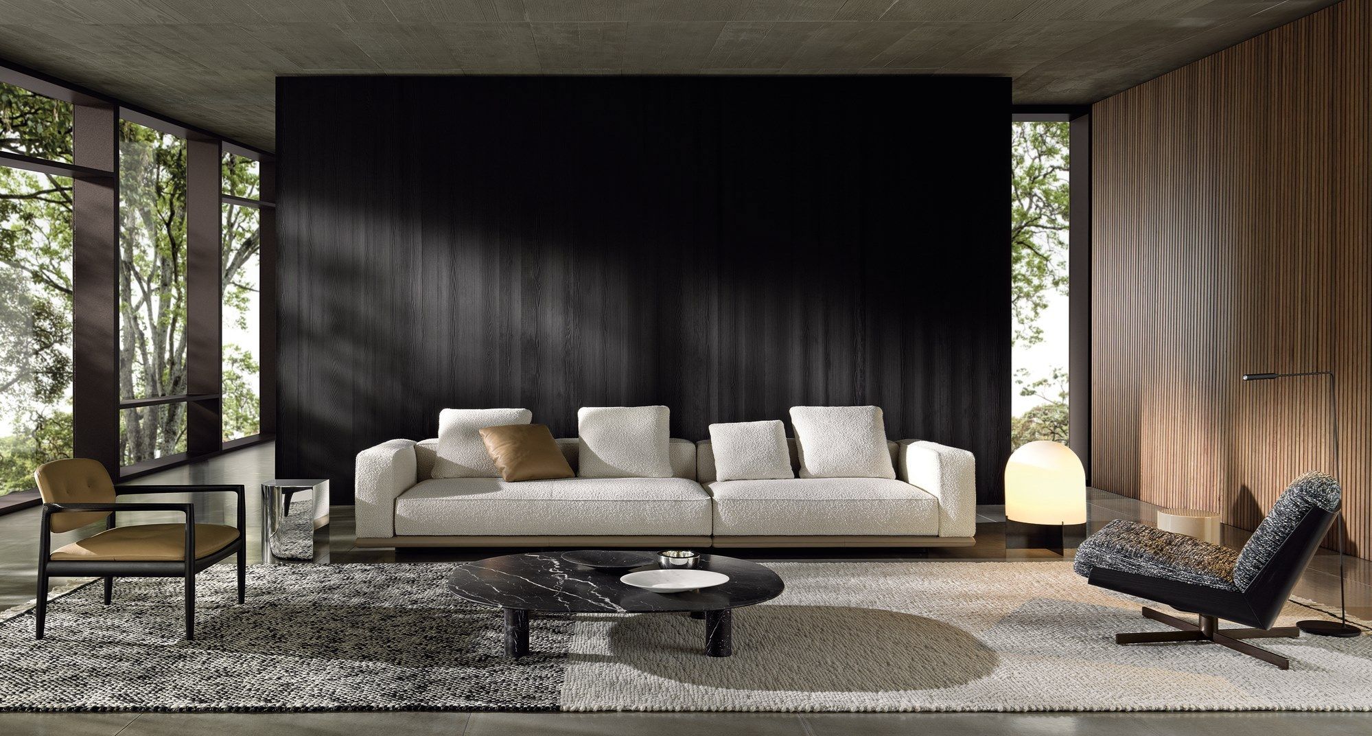 HORIZONTE Sectional fabric sofa By Minotti | design studio mk27