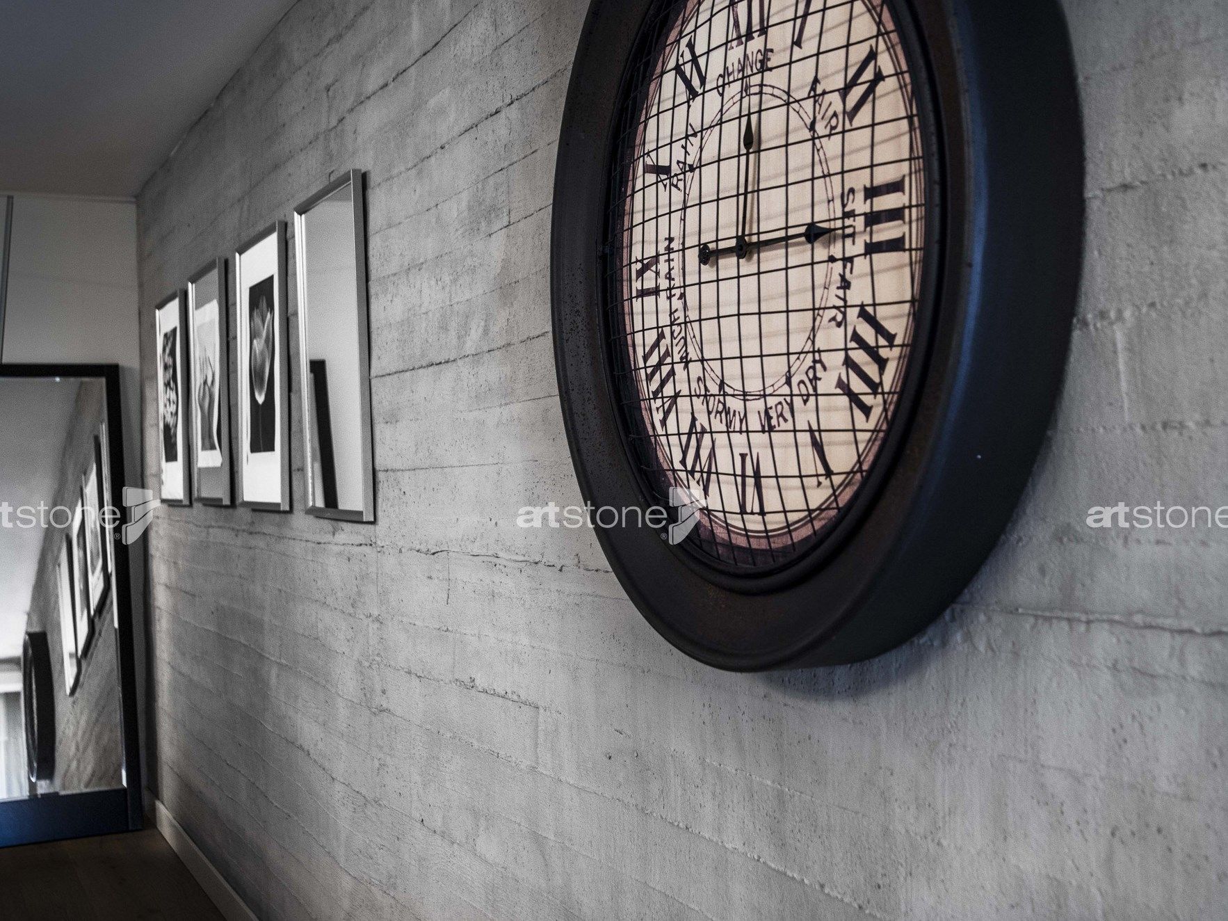 Indoor/outdoor glass-fibre 3D Wall Cladding with concrete effect ...