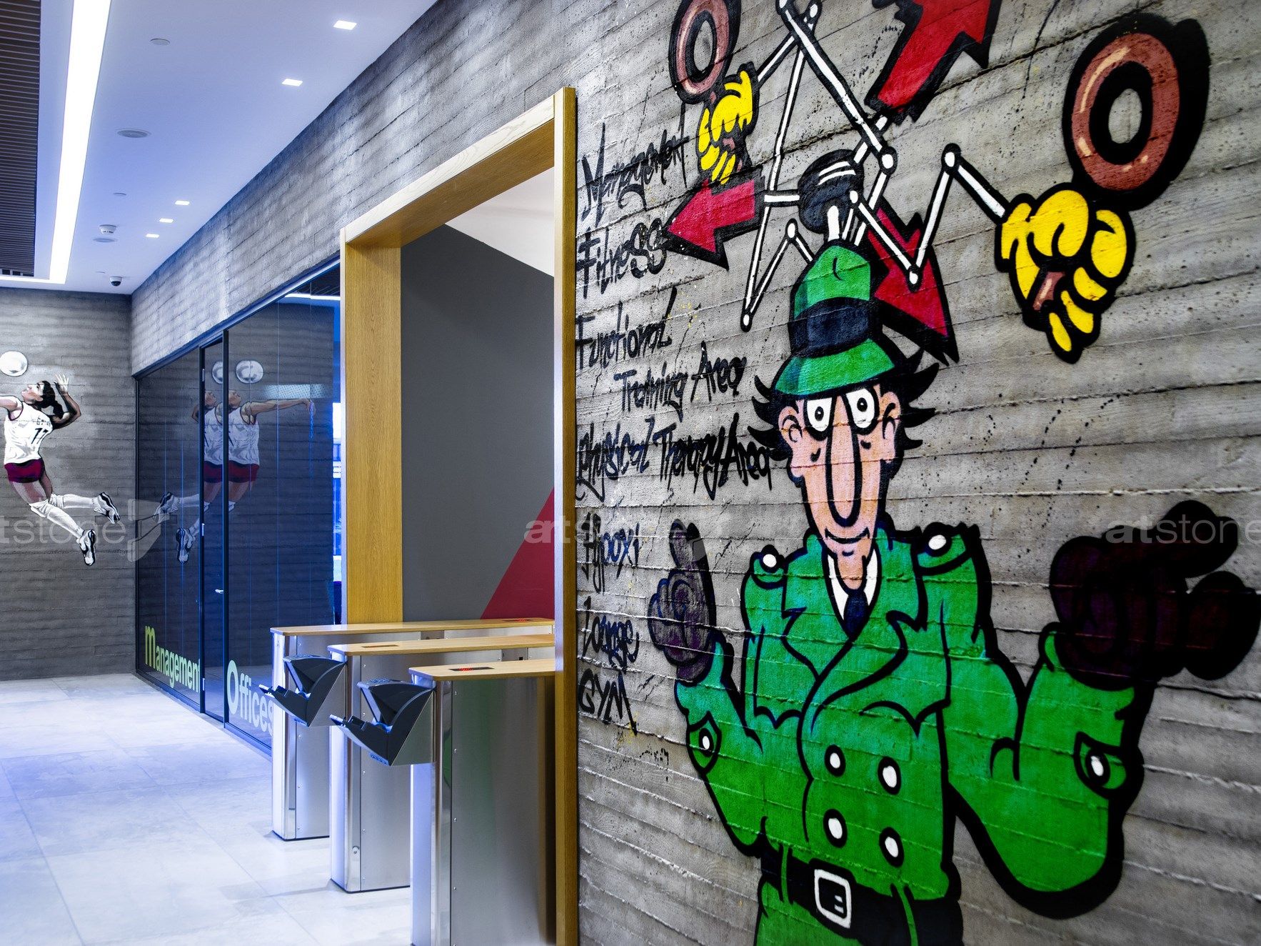 Indoor/outdoor glass-fibre 3D Wall Cladding with concrete effect ...