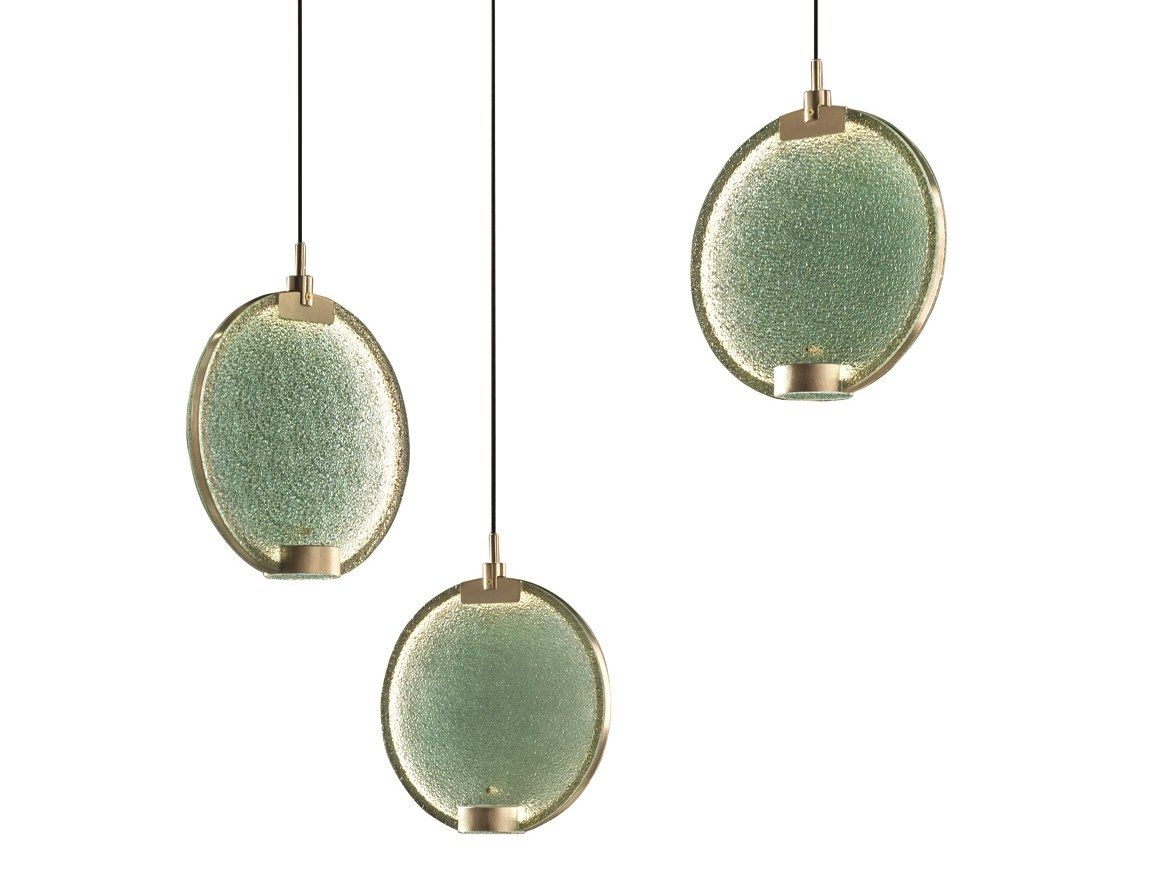 LED glass pendant lamp with dimmer HORO S3 Horo Collection By Masiero ...