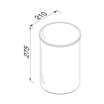 HOTEL | Dustbin without lid Metal Rubbish bin By Geesa