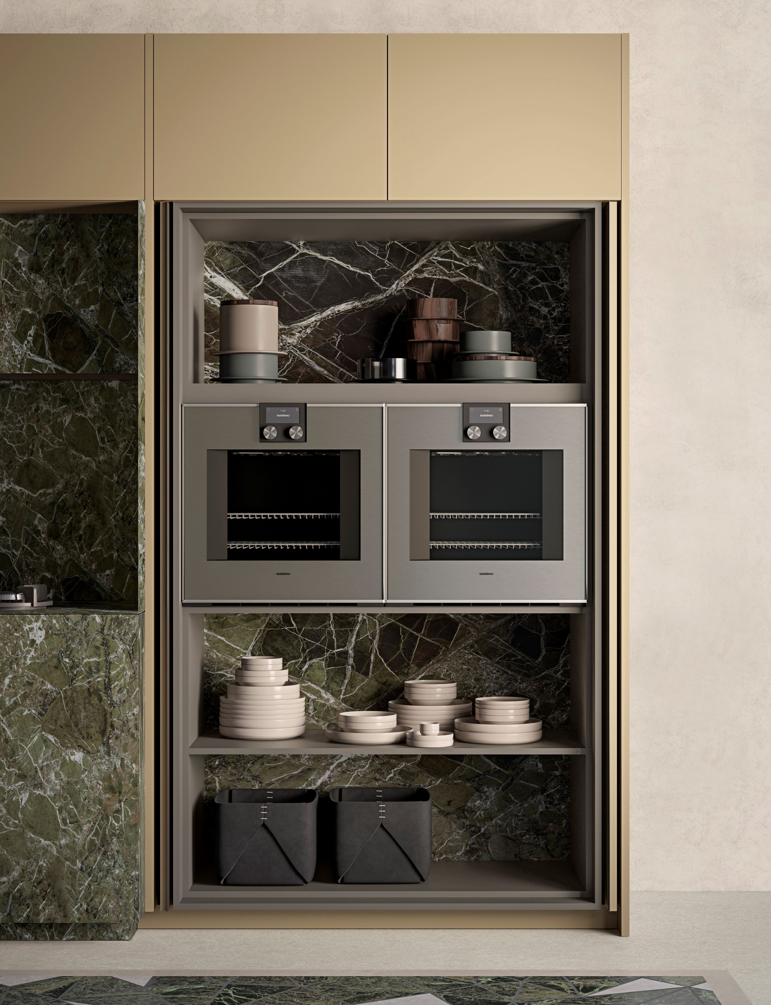 HT50 Linear fitted kitchen By Rossana | design Massimo Castagna