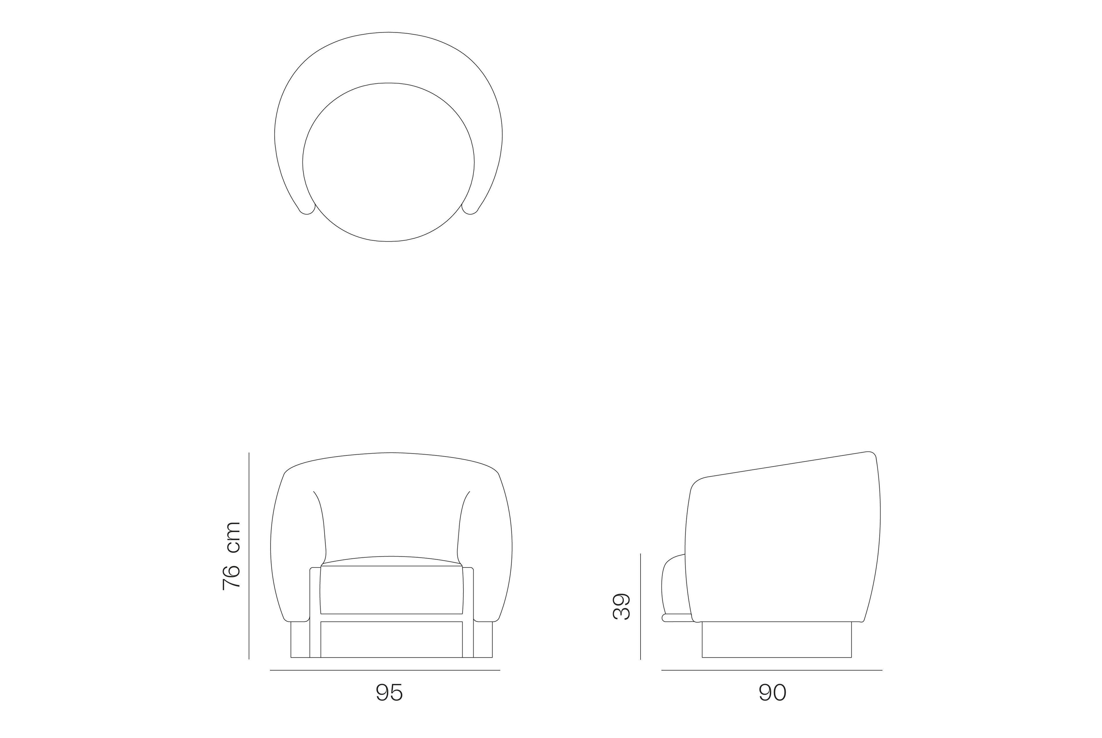 HUG Fauteuil en tissu avec accoudoirs By PARLA | design Betül İnci