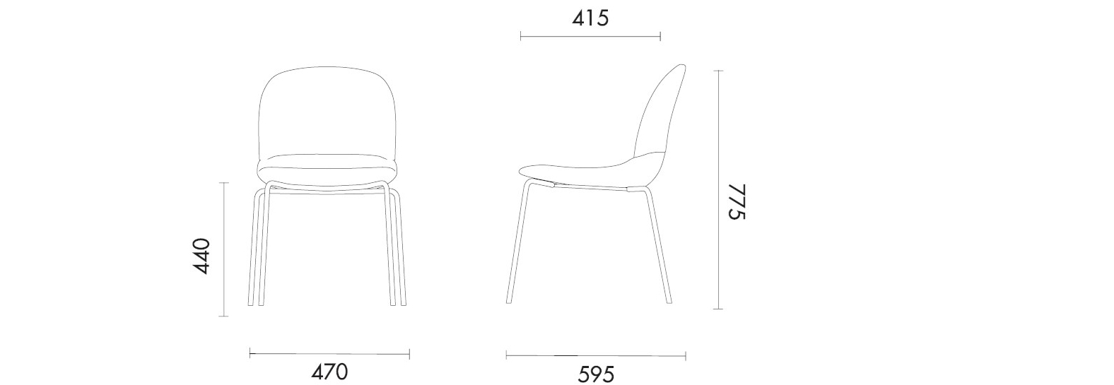 HUG CHAIR | Silla en acero Colección Hug Chair By grado design