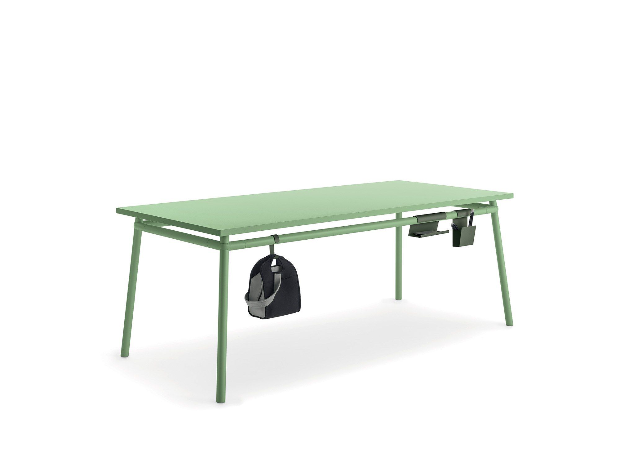 HUG Rectangular metal table By Fantin | design Giulio Iacchetti