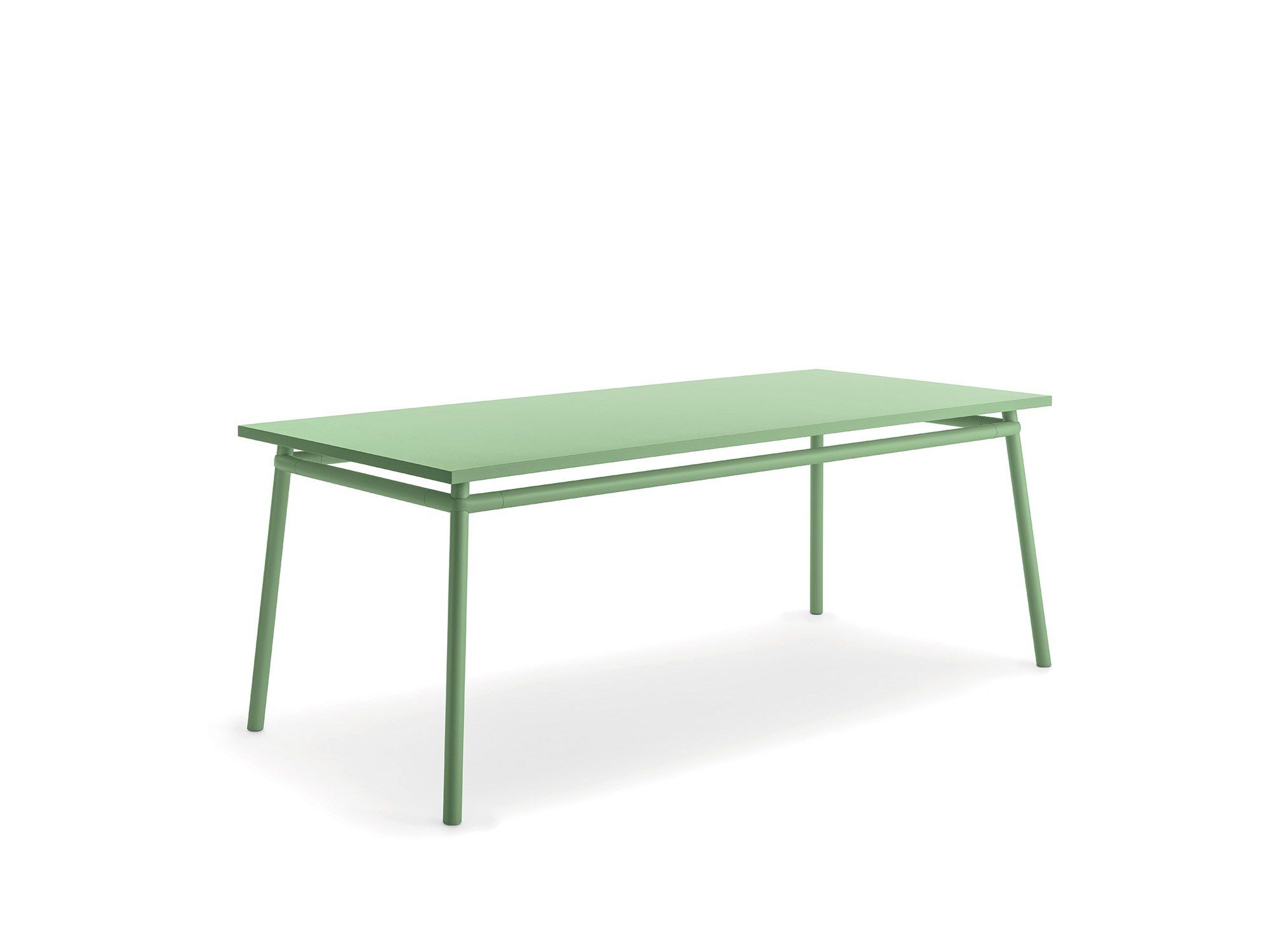 HUG Rectangular metal table By Fantin | design Giulio Iacchetti
