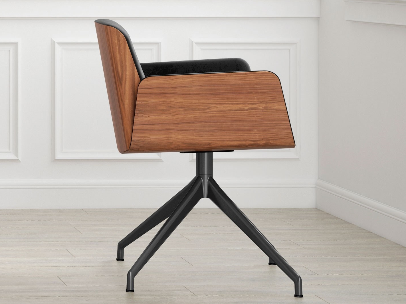 HUG Trestle-based chair with armrests By Punt | design Estudi Manel Molina