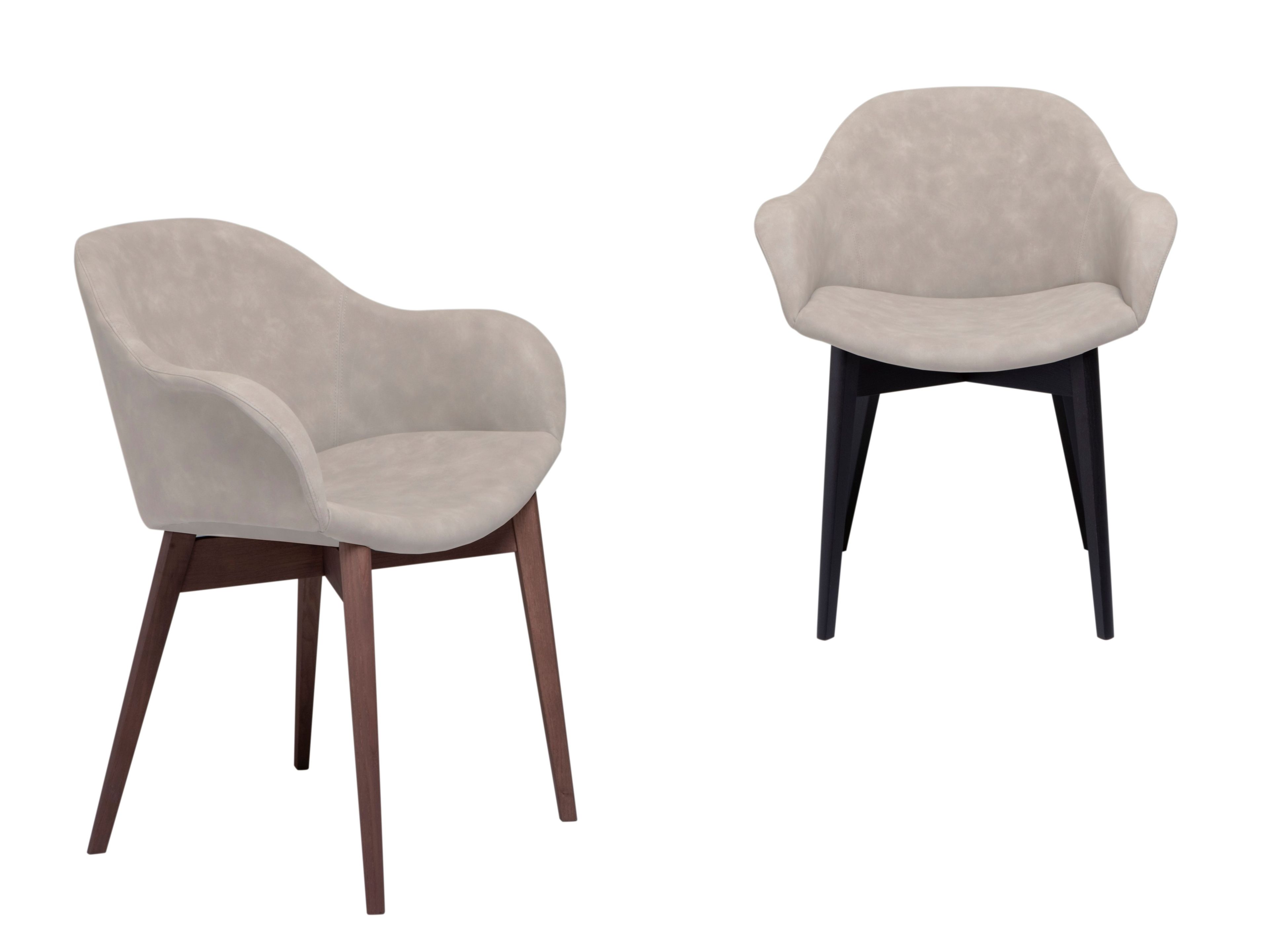 HUG | Upholstered chair Upholstered chair with wooden base By Tonin ...