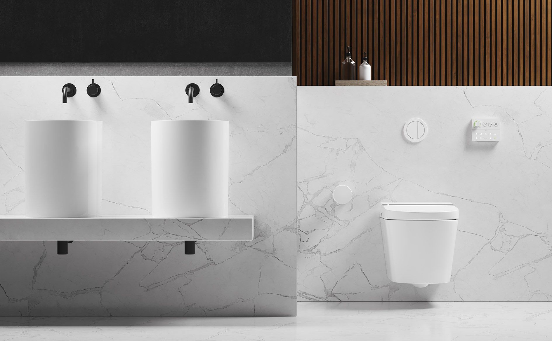 HYGEA Wall-hung rimless toilet with bidet By GALASSIA