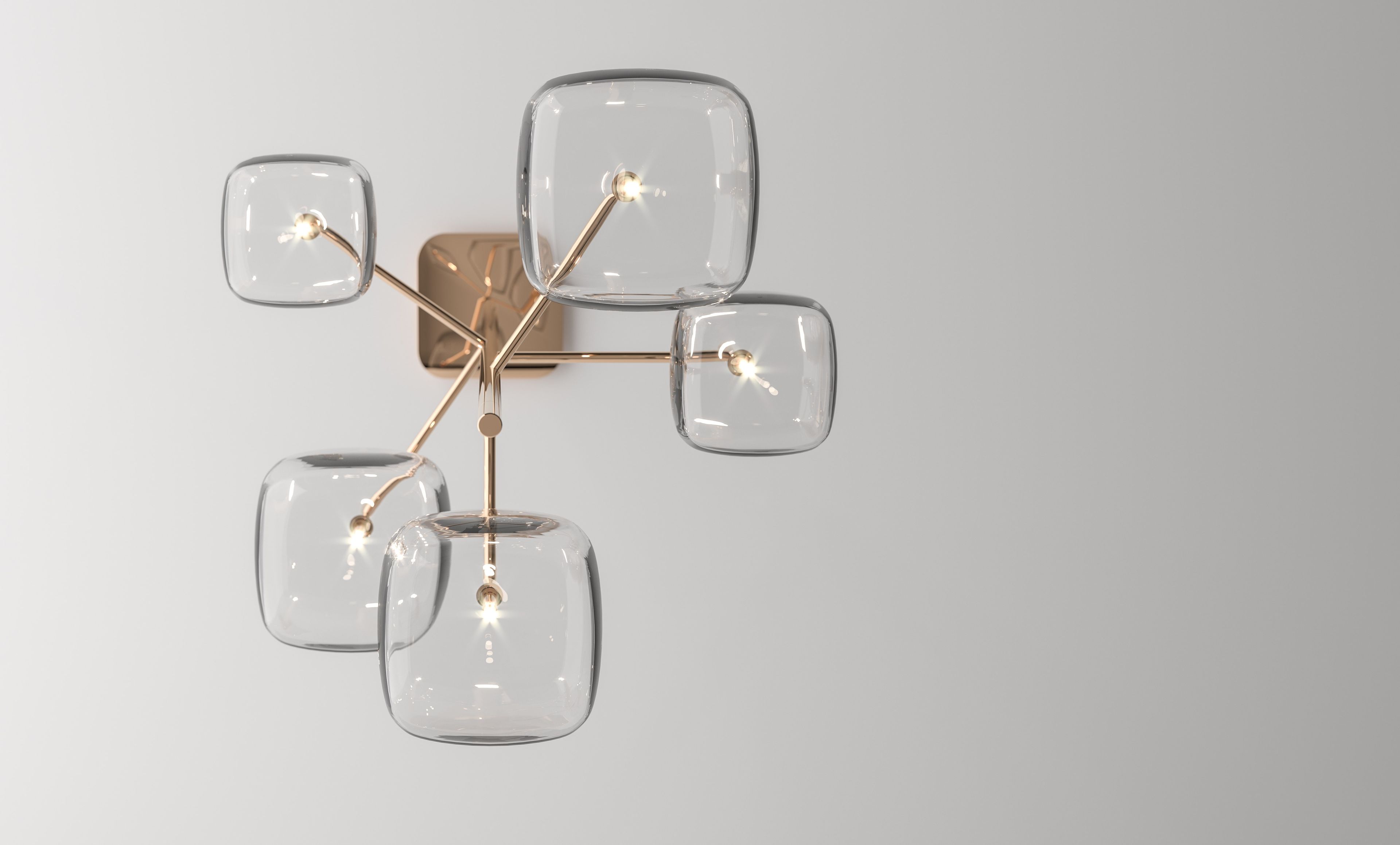 HYPERION LED Pyrex® chandelier By Tonelli Design | design Massimo Castagna