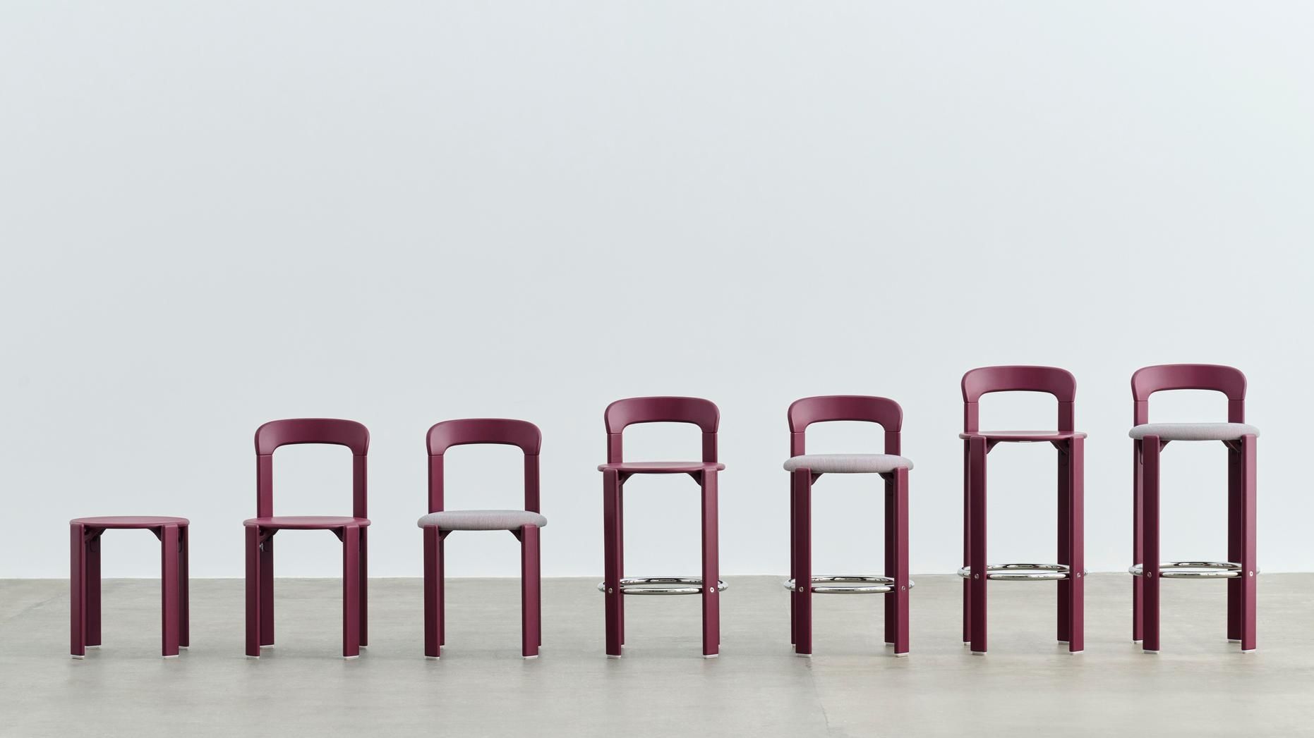 REY Beech chair with padded seat By Hay | design Bruno Rey