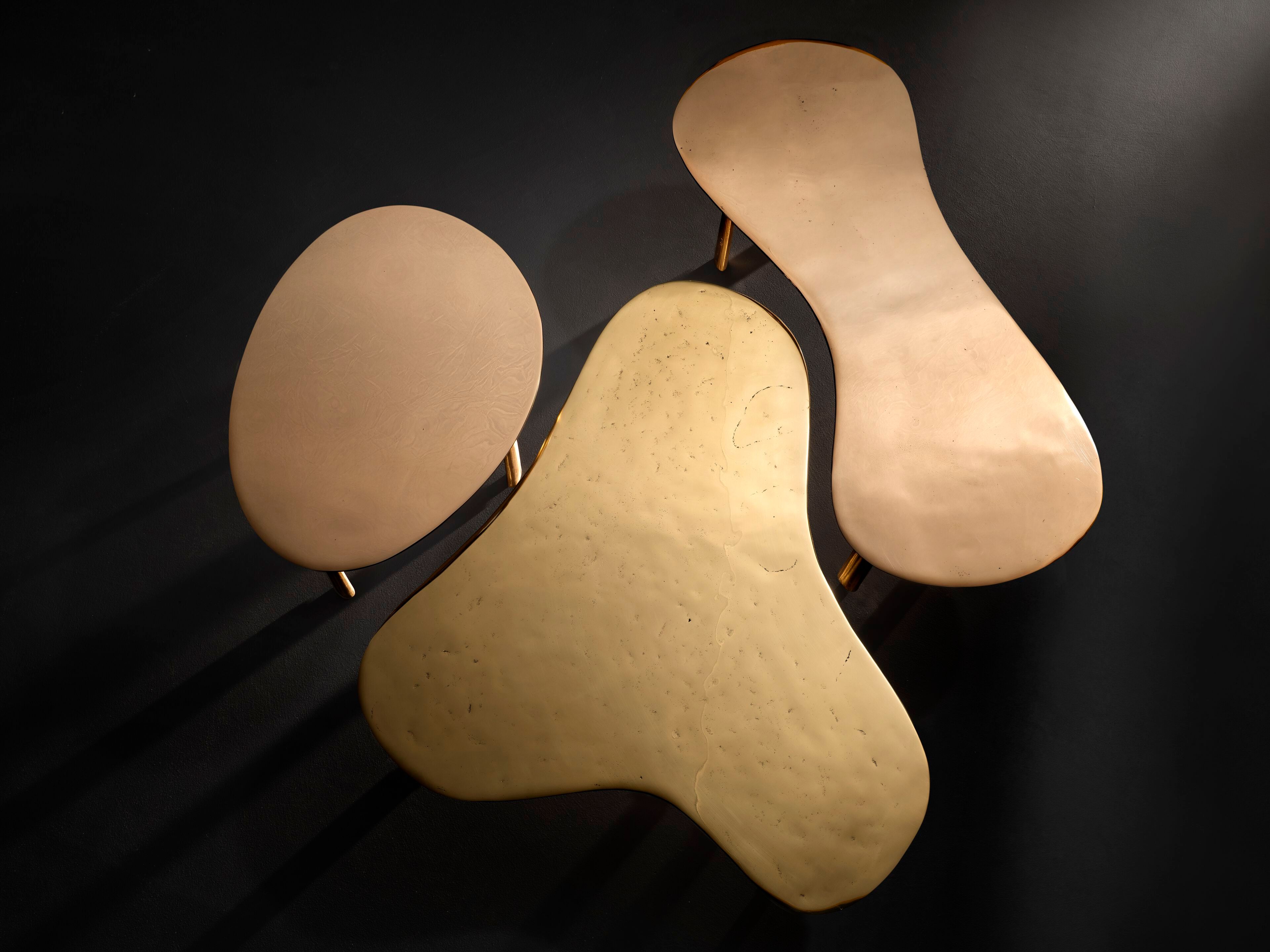 PUDDLE Brass coffee table By Henge | design Yabu Pushelberg