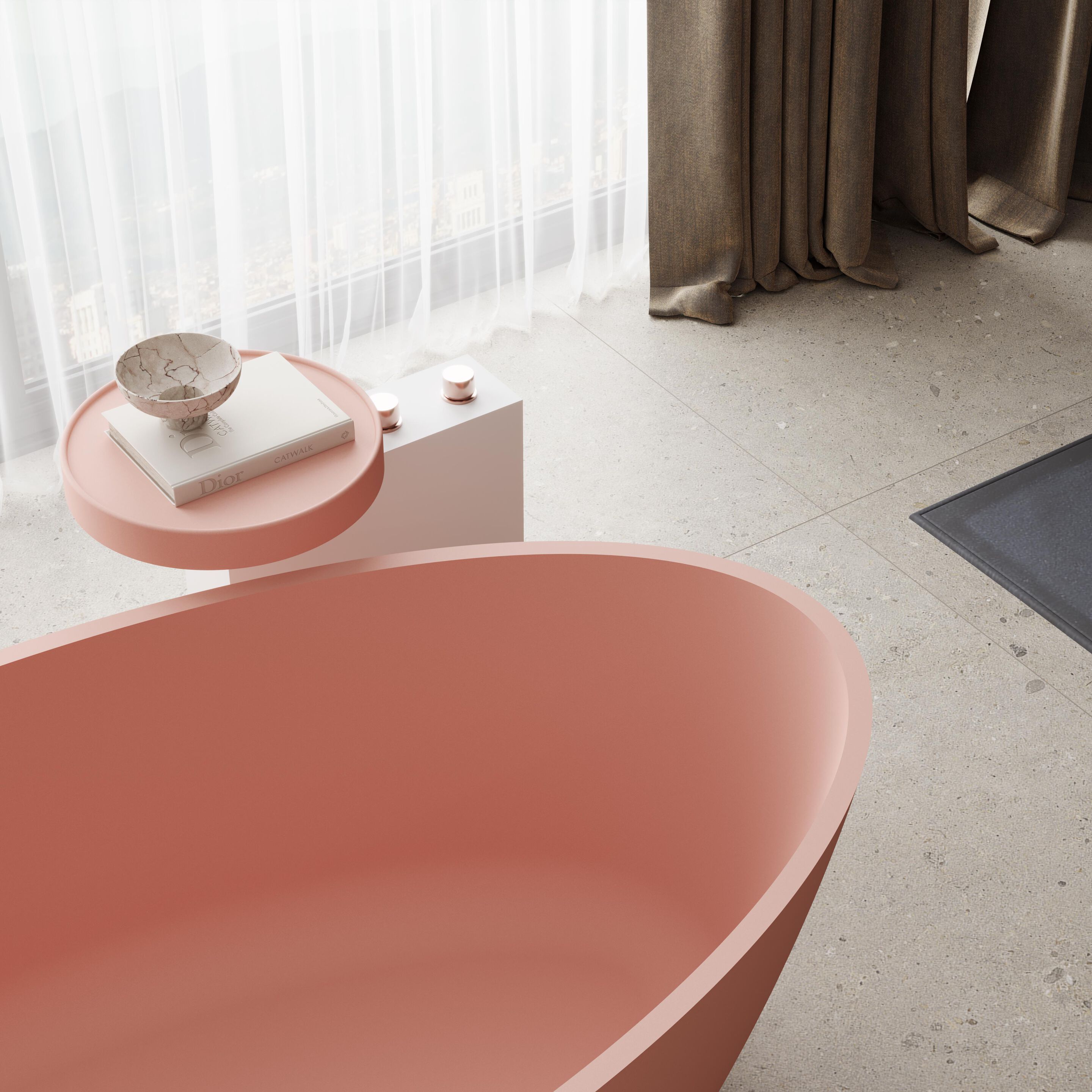 SPACE Vasca da bagno centro stanza ovale By Hidrobox