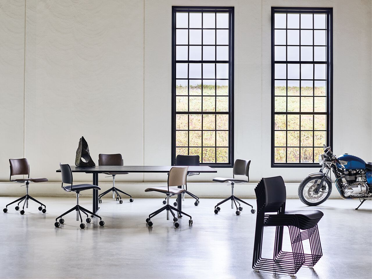 40/4 Stackable sled base chair By Howe | design David Rowland