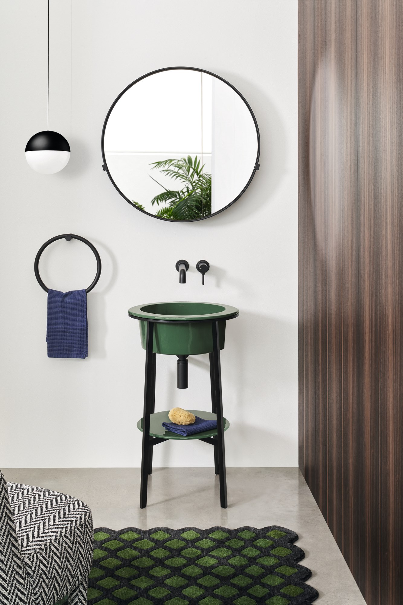 I CATINI ROUND BOX Runder Spiegel zur Wandmontage mit Aufbewahrung By ...