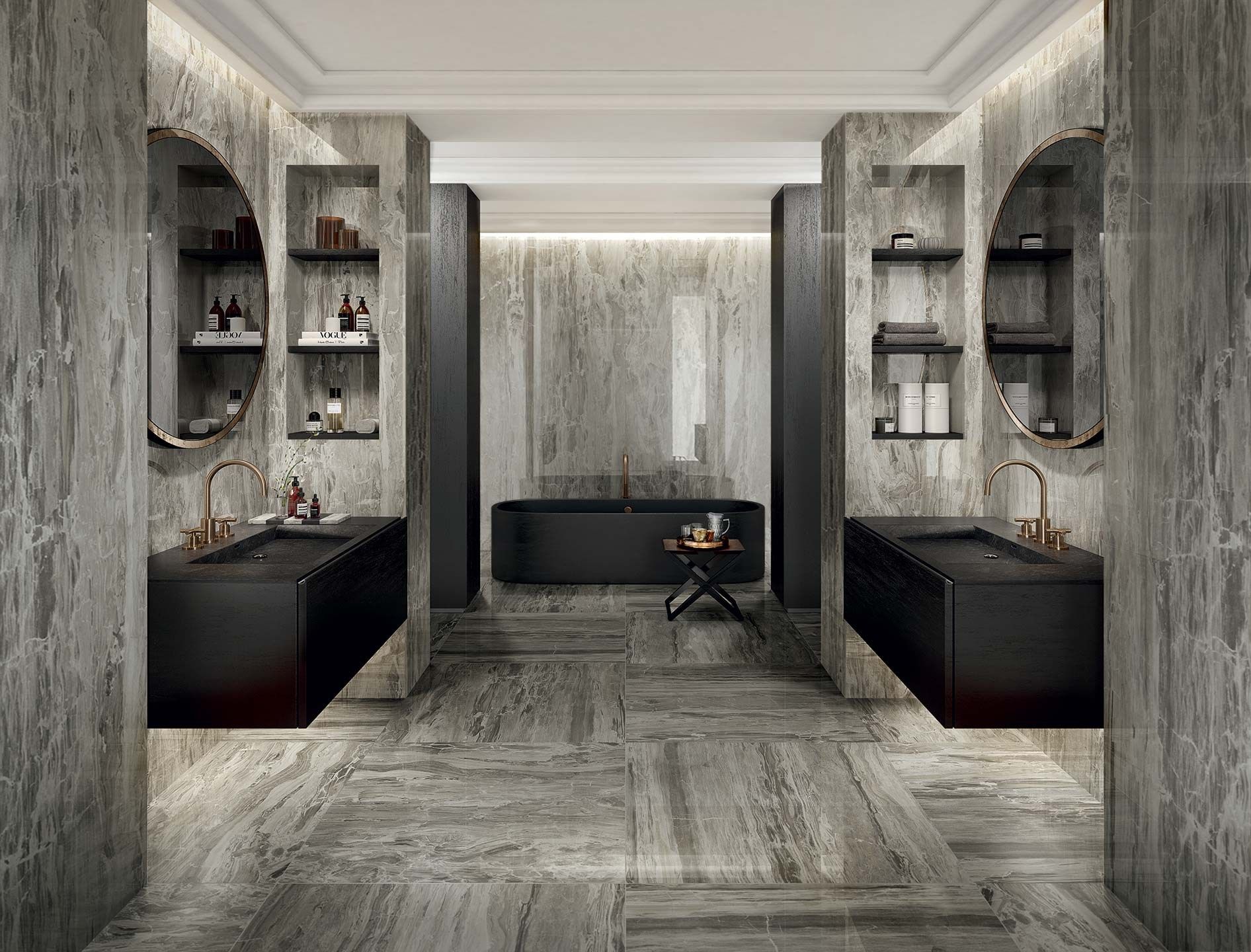 Wall/floor tiles with marble effect I MARMI DI REX By Rex